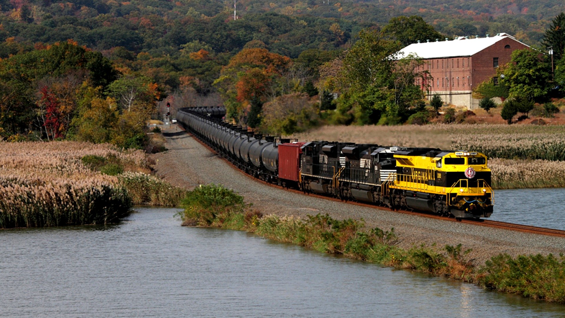 Vibrant Train Journey - HD Wallpaper