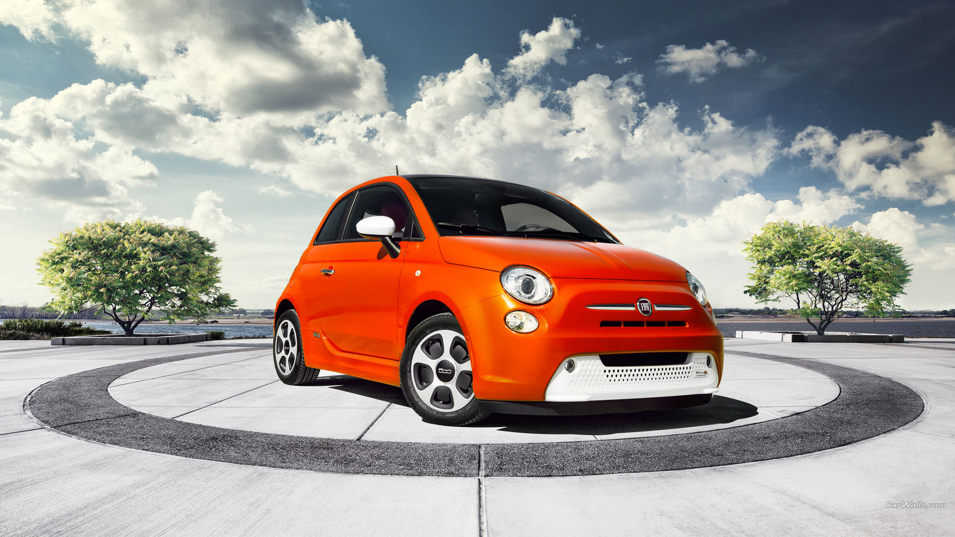 Vehicles Fiat 500e HD Wallpaper