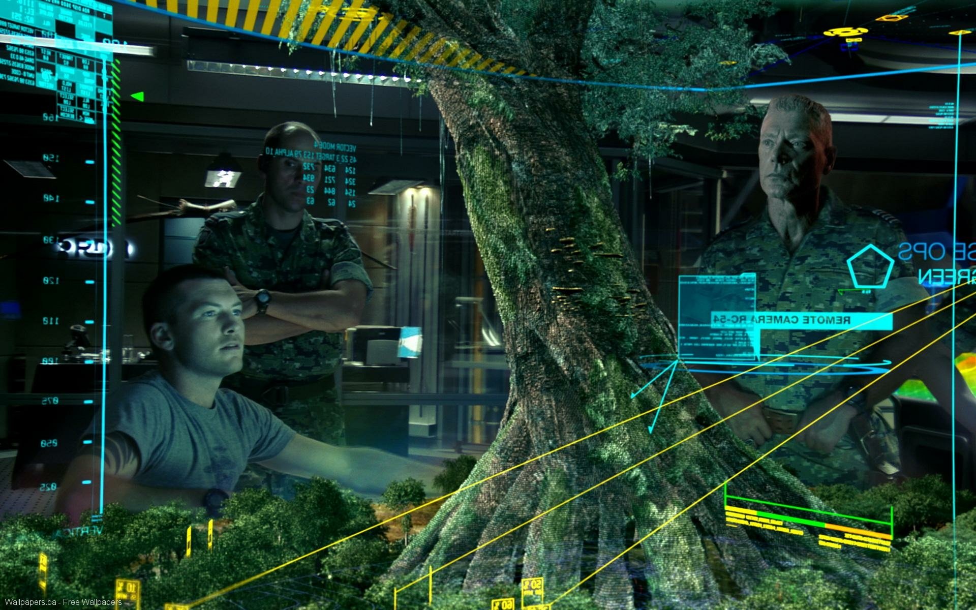 Avatar HD Wallpaper: Futuristic Command Center Vision