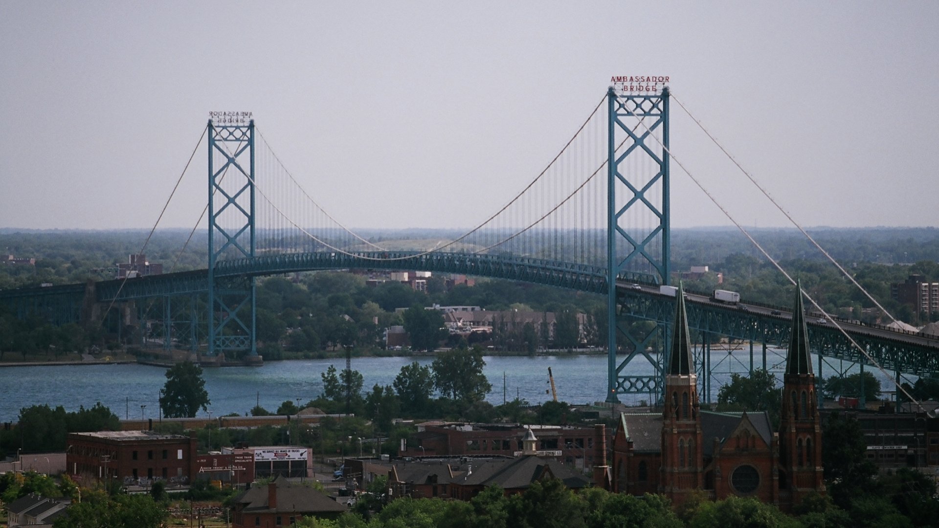Download Man Made Ambassador Bridge HD Wallpaper