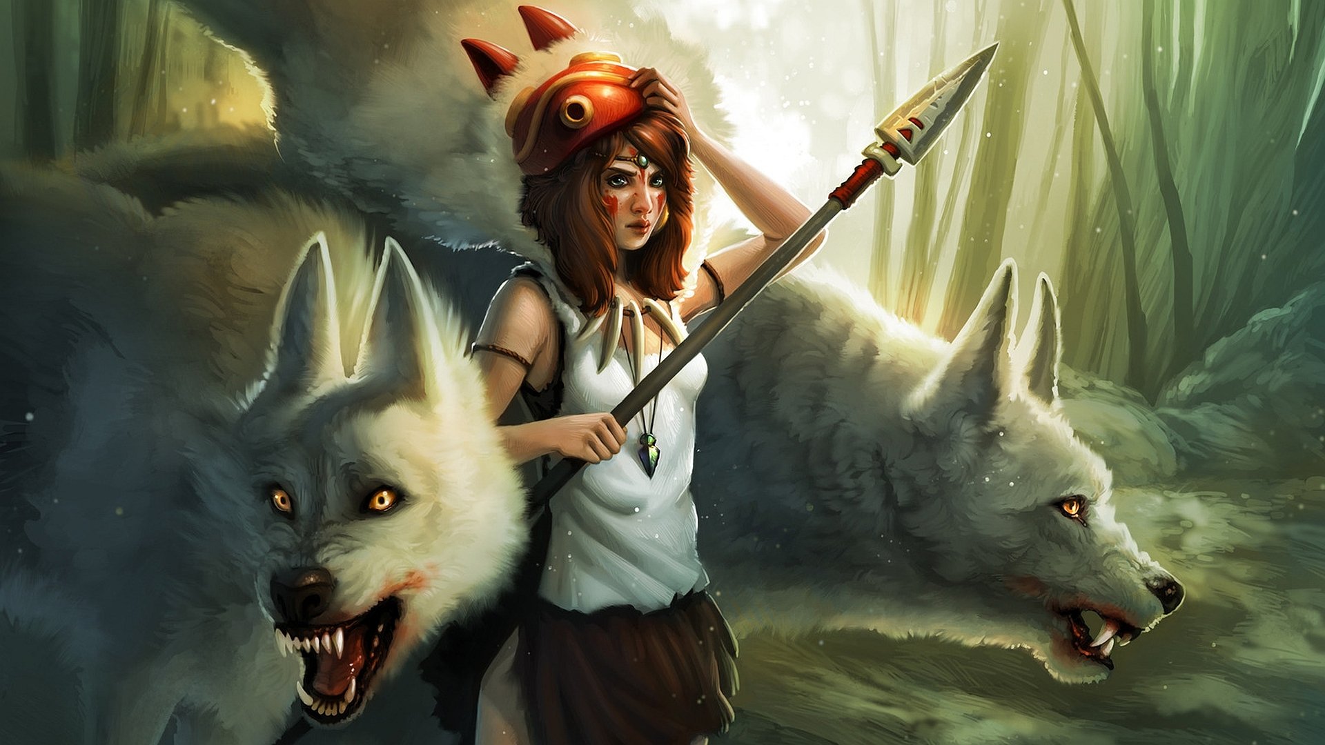Download Anime Princess Mononoke HD Wallpaper by Kelly Perry