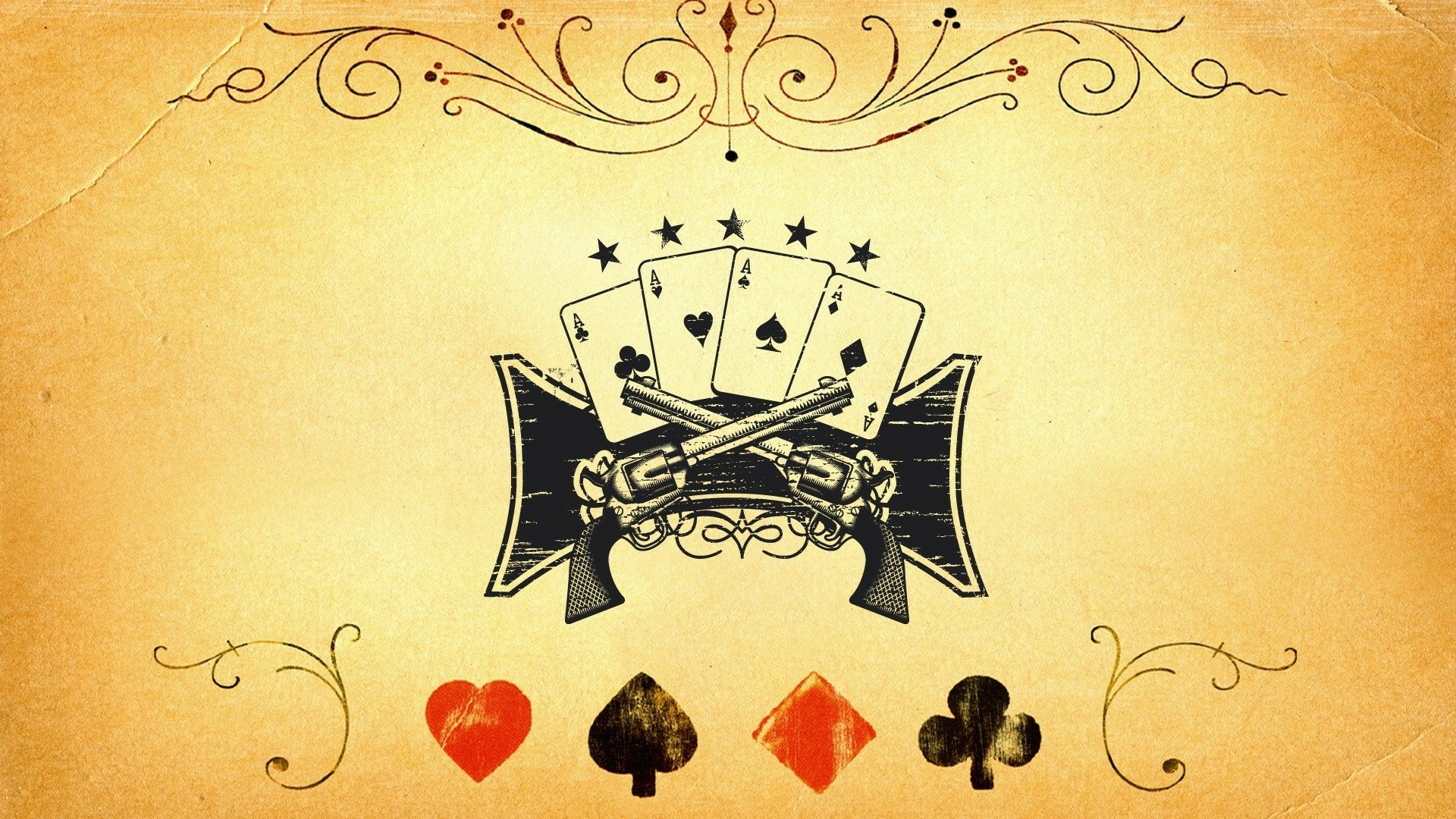 Vintage Card Duel HD Wallpaper