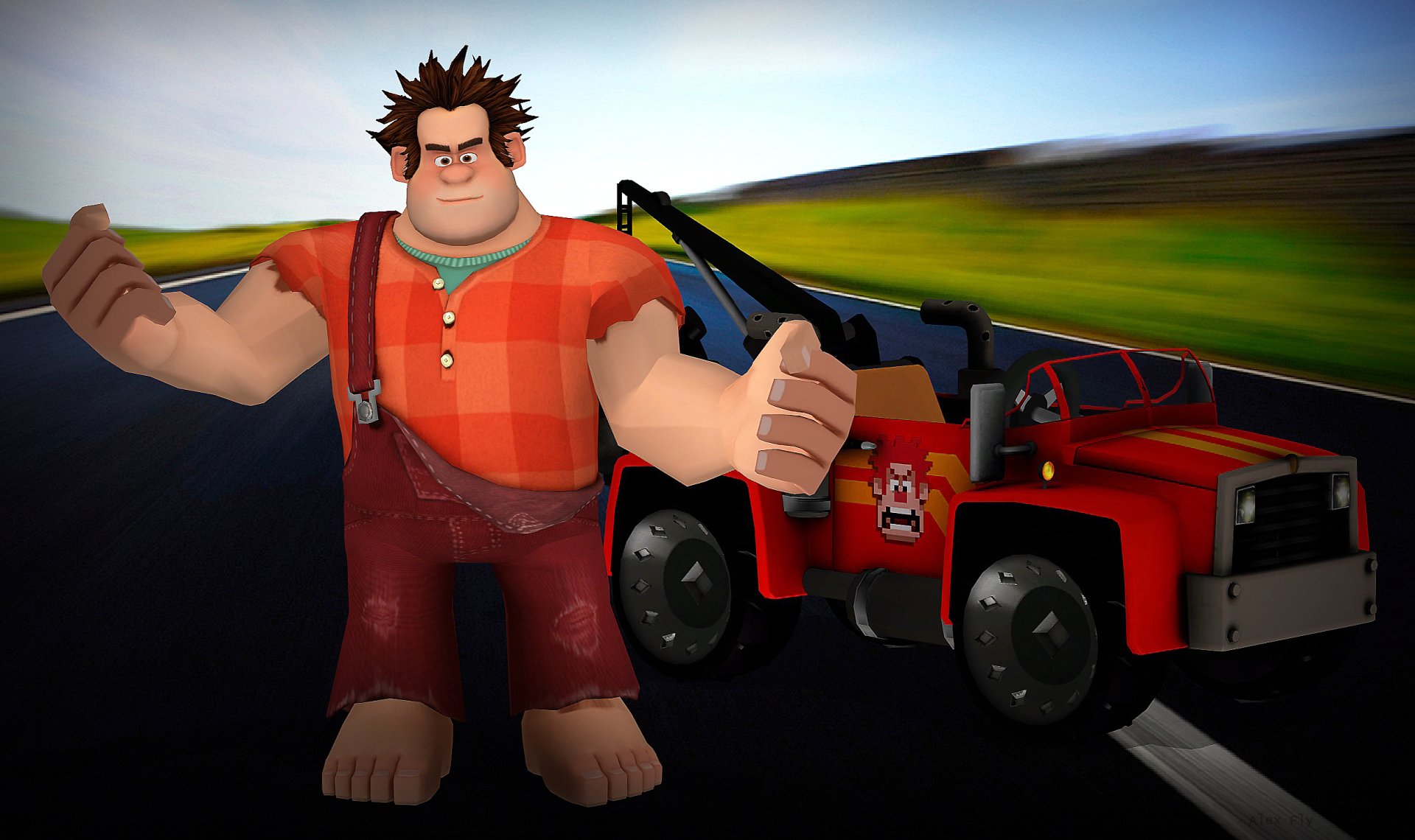 Download Car Movie Wreck-It Ralph HD Wallpaper by AlexFly