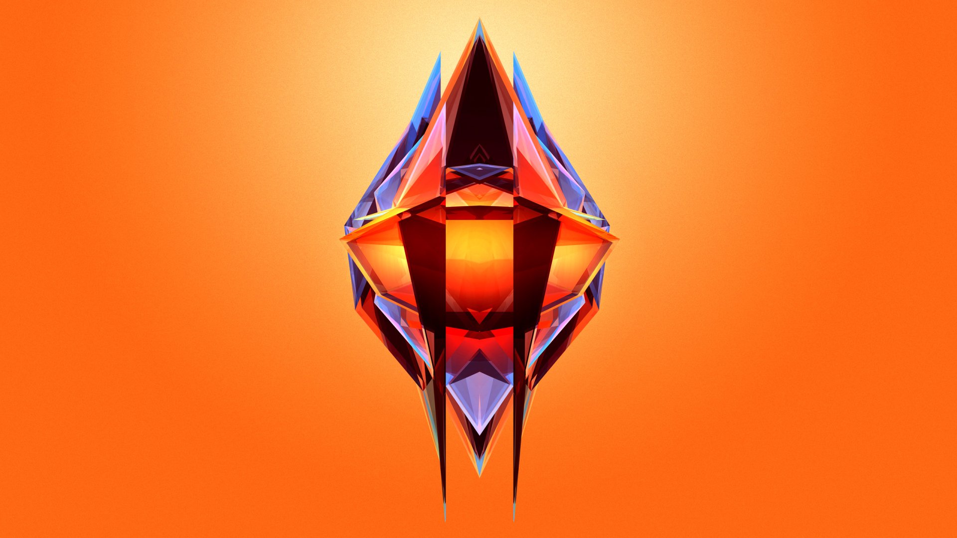 Faceted Ember — 2K Abstract Quad HD Wallpaper by Justin Maller ...