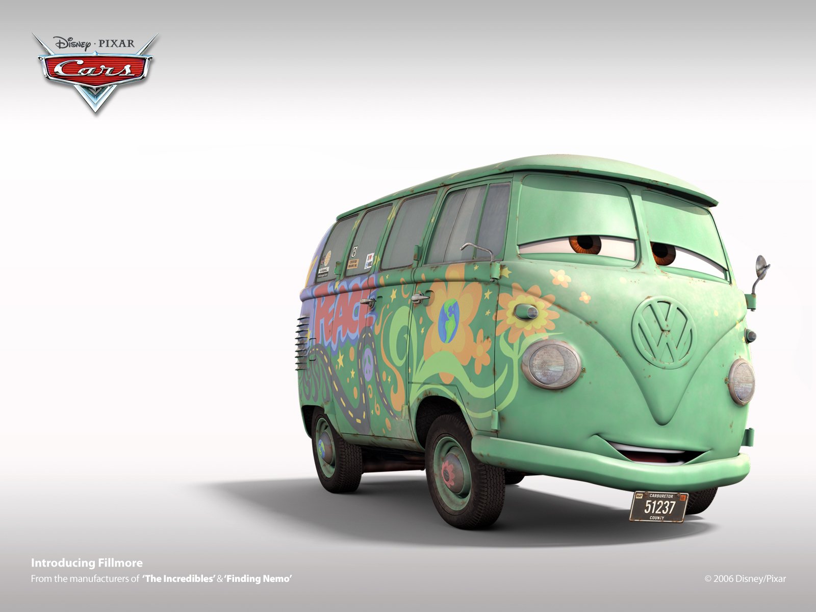 HD Pixar Cars Movie: Classic VW Bus Wallpaper Showcase | 1600x1200 ...