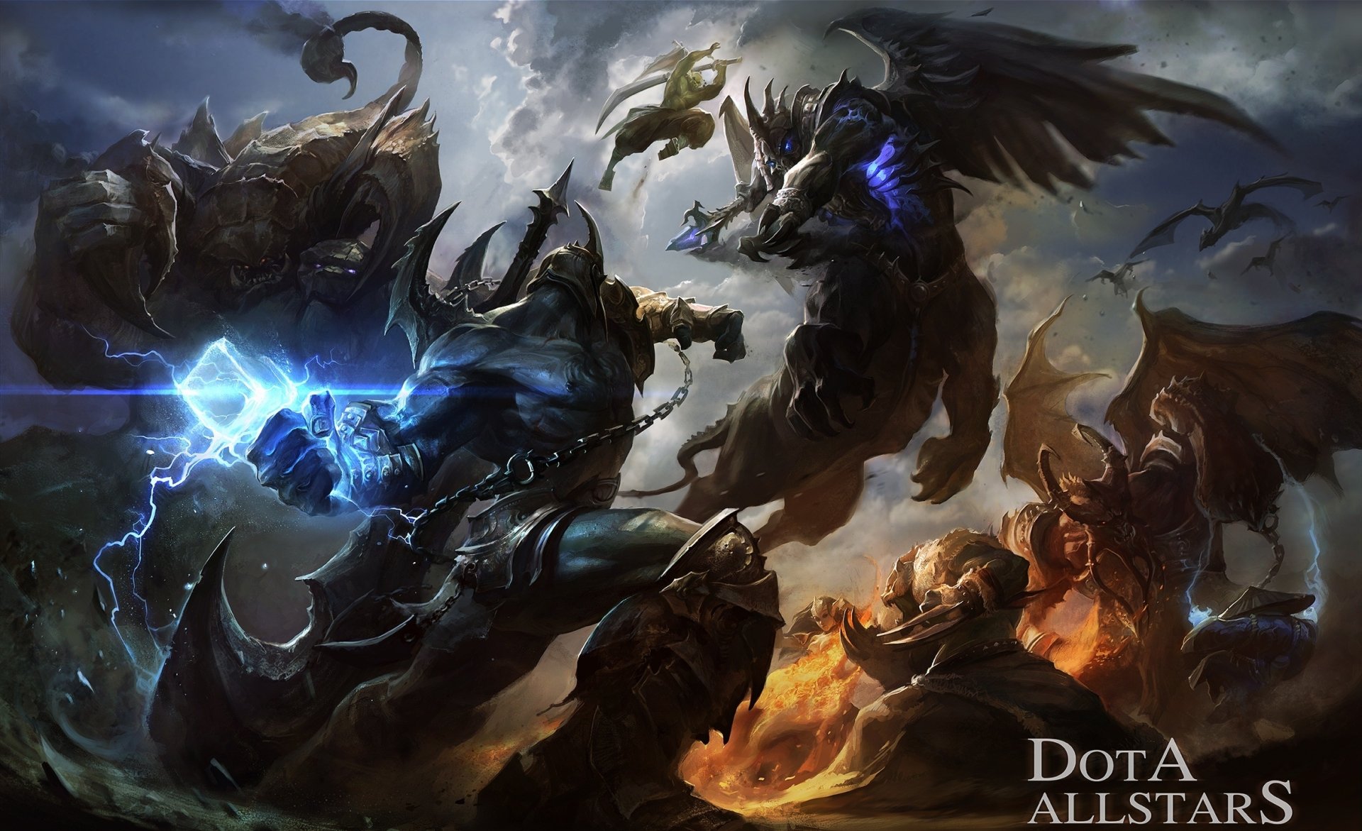 Epic DotA 2 Battle HD Wallpaper – AllStars Clash