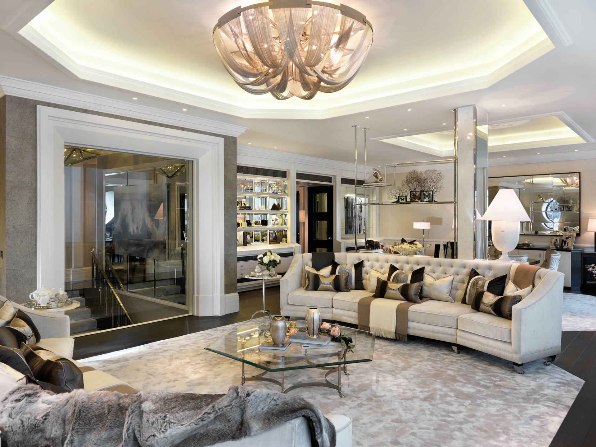 Elegant Modern Living Room HD Wallpaper