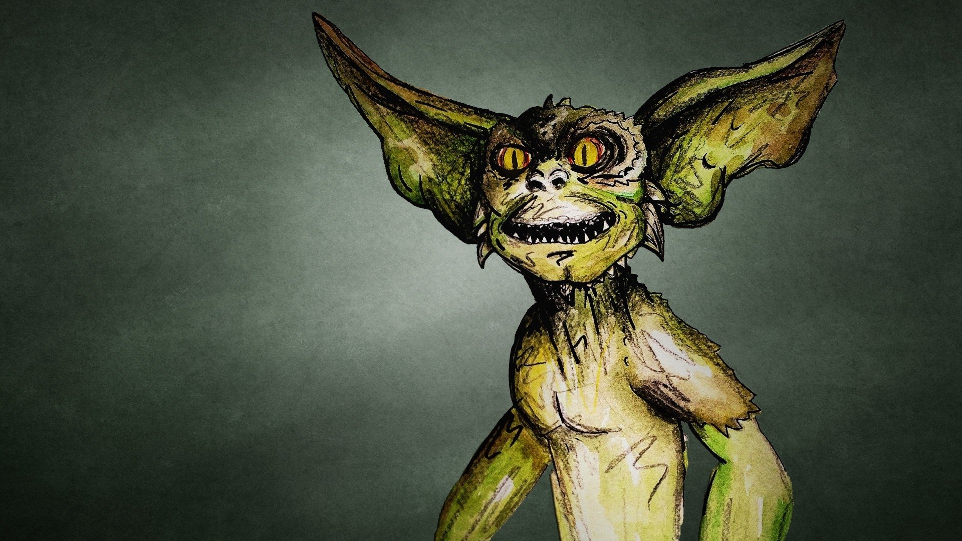 HD Gremlins Movie Wallpaper: Iconic Creature in Vivid Detail