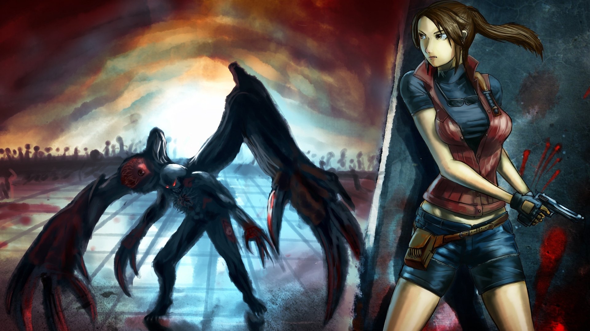 Resident Evil: Darkside Chronicles – Claire vs. William Birkin HD Wallpaper