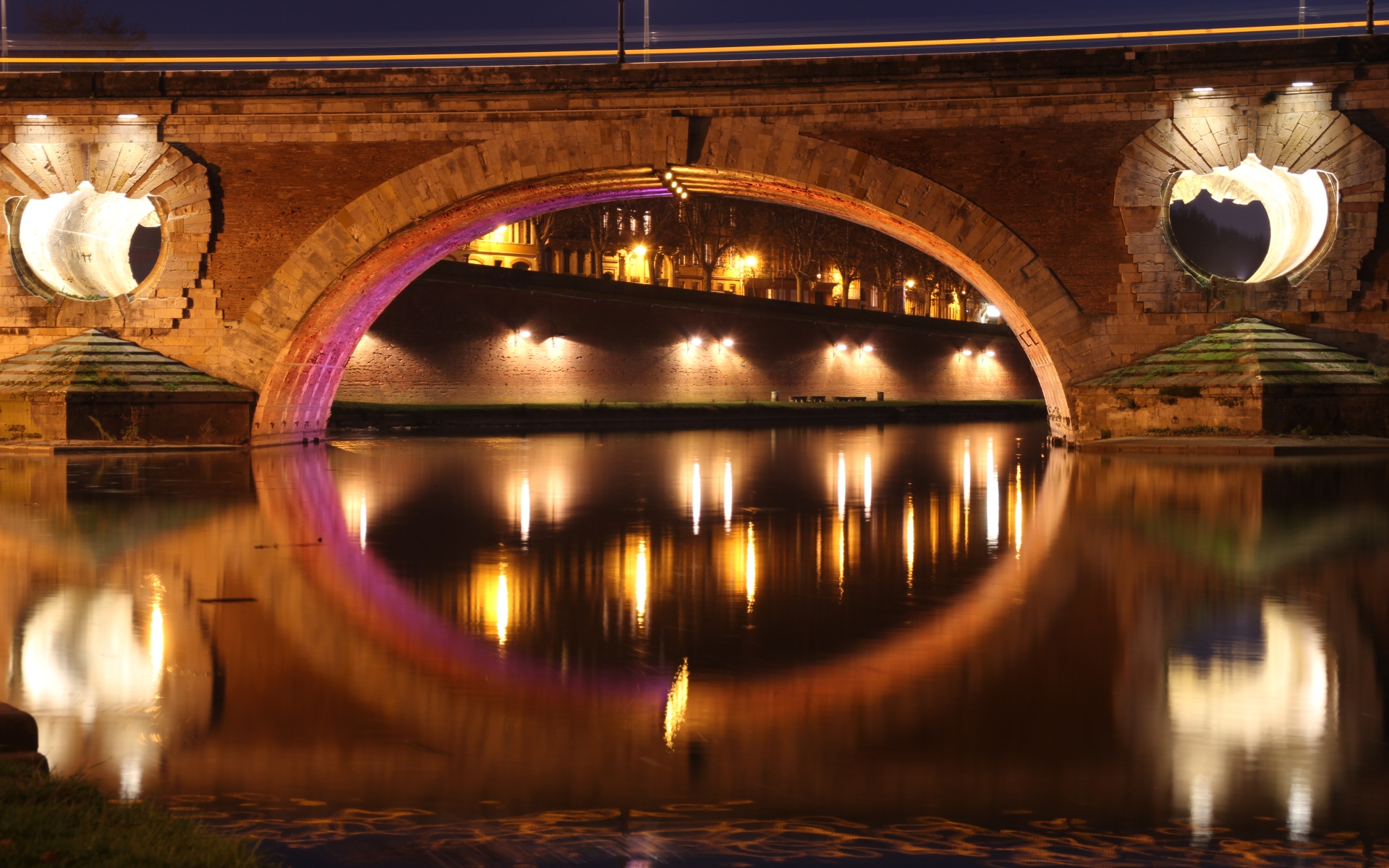 Download Man Made Pont Neuf, Toulouse HD Wallpaper