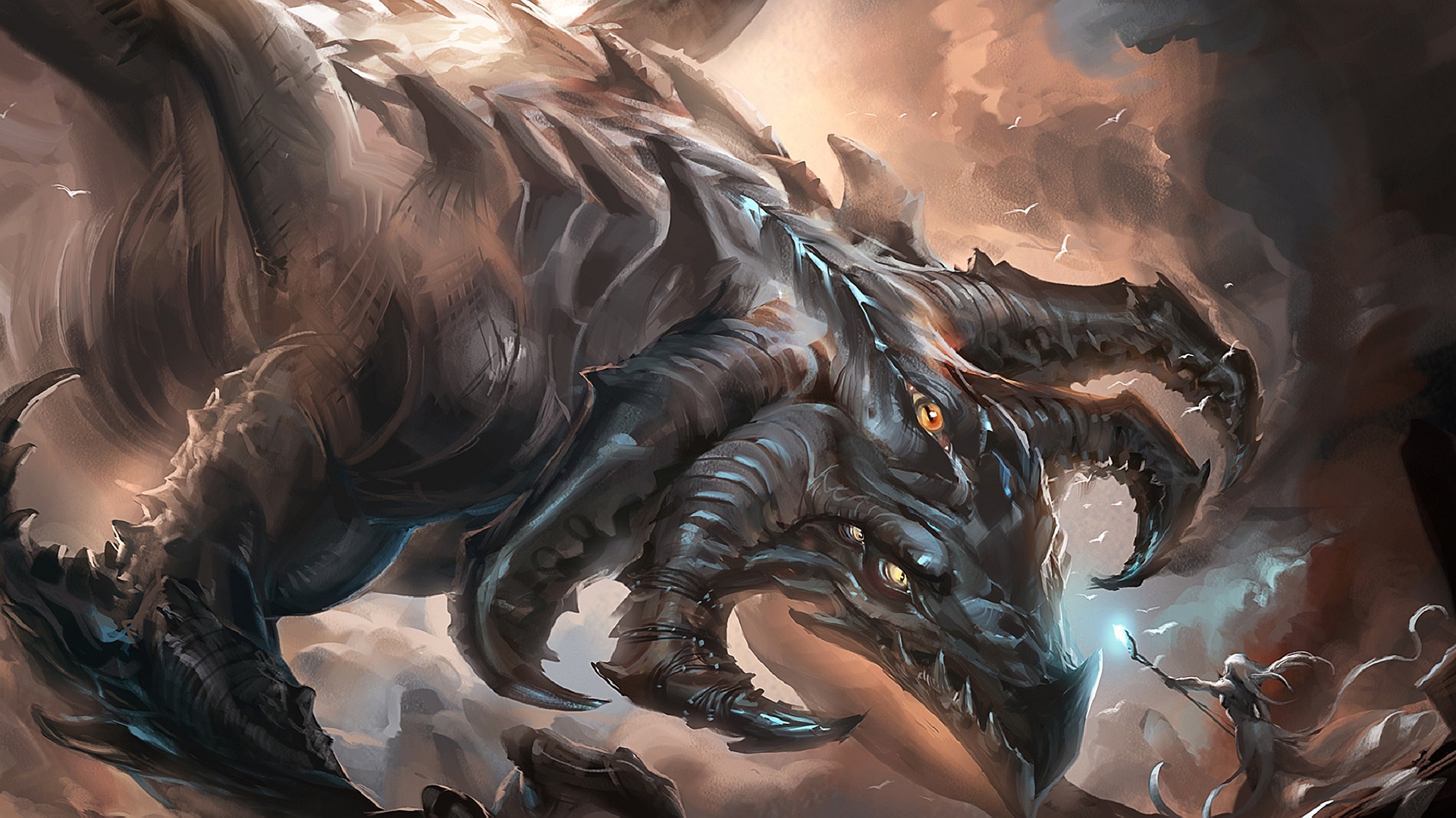 Download Fantasy Creature HD Wallpaper by Sakimichan