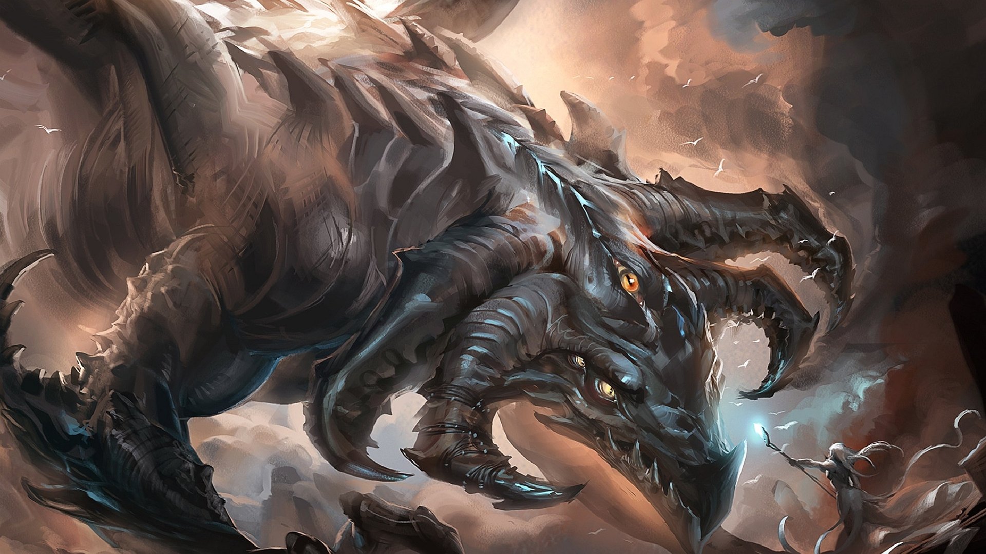 Download Fantasy Creature HD Wallpaper by Sakimichan