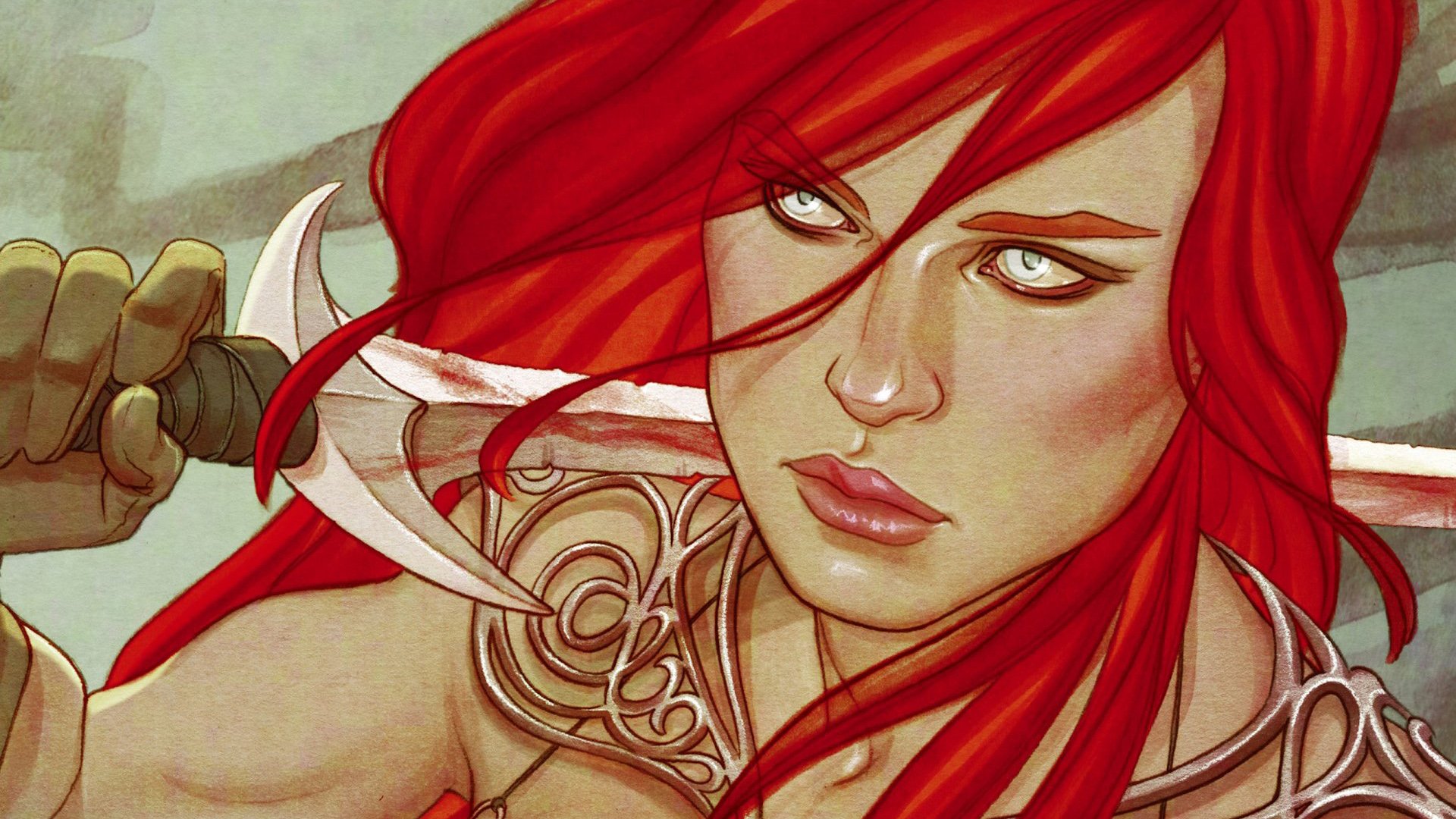 Download Comic Red Sonja HD Wallpaper | 1920x1080 | Wallpaper Abyss