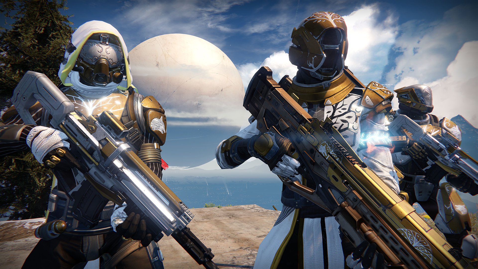 Epic Destiny HD Wallpaper: Guardians Ready for Battle