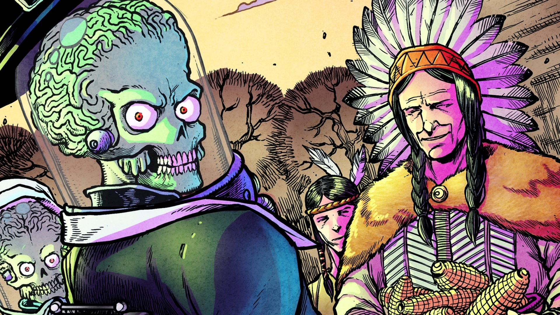 Download Comic Mars Attacks The Holidays HD Wallpaper