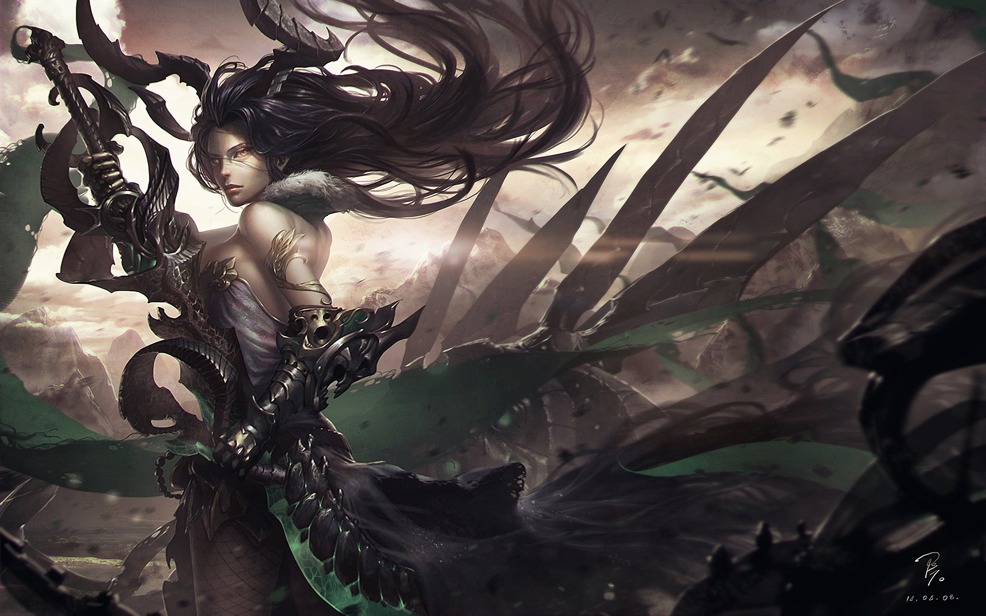 Epic Fantasy Woman Warrior - HD Wallpaper by Opira7