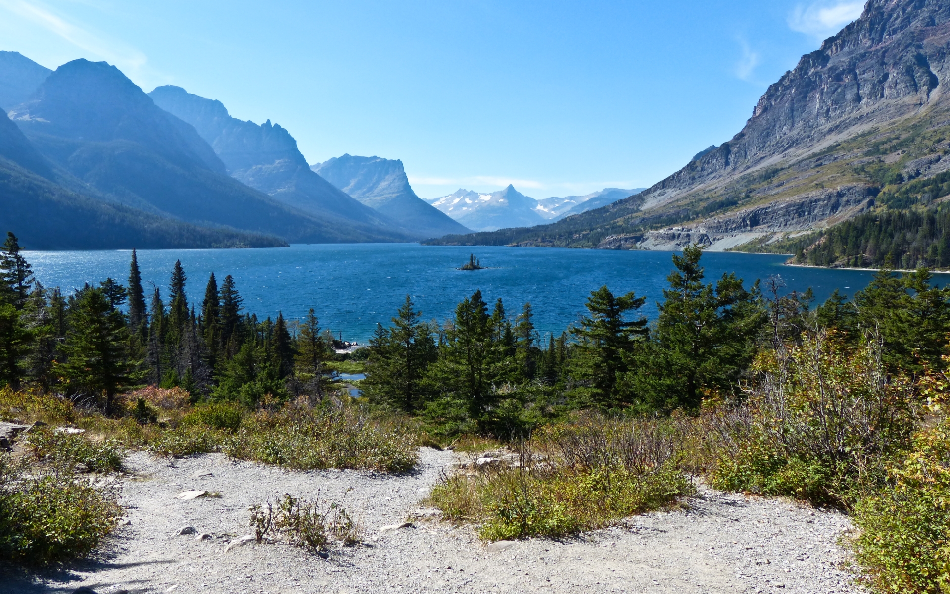 Download Nature Saint Mary Lake HD Wallpaper