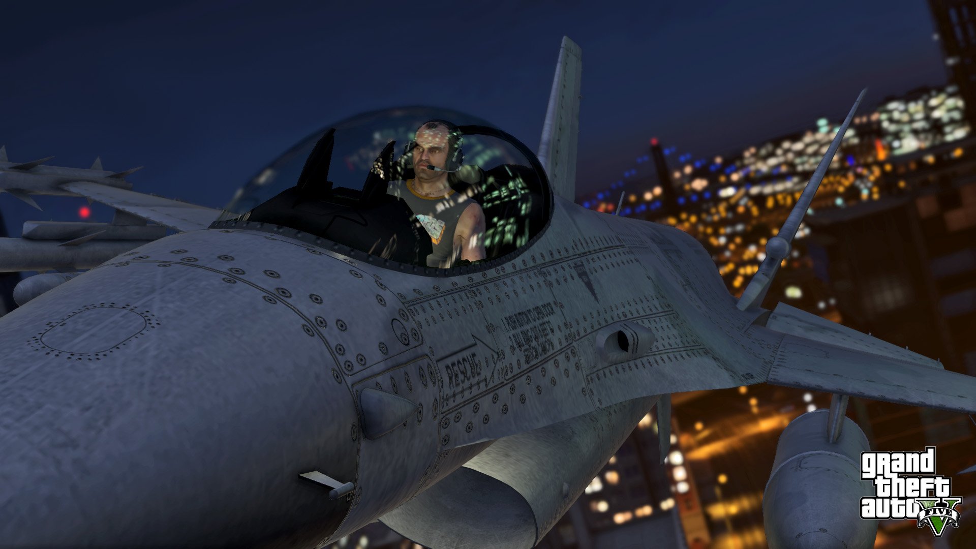 Trevor Philips Jet Escape - HD Grand Theft Auto V Wallpaper