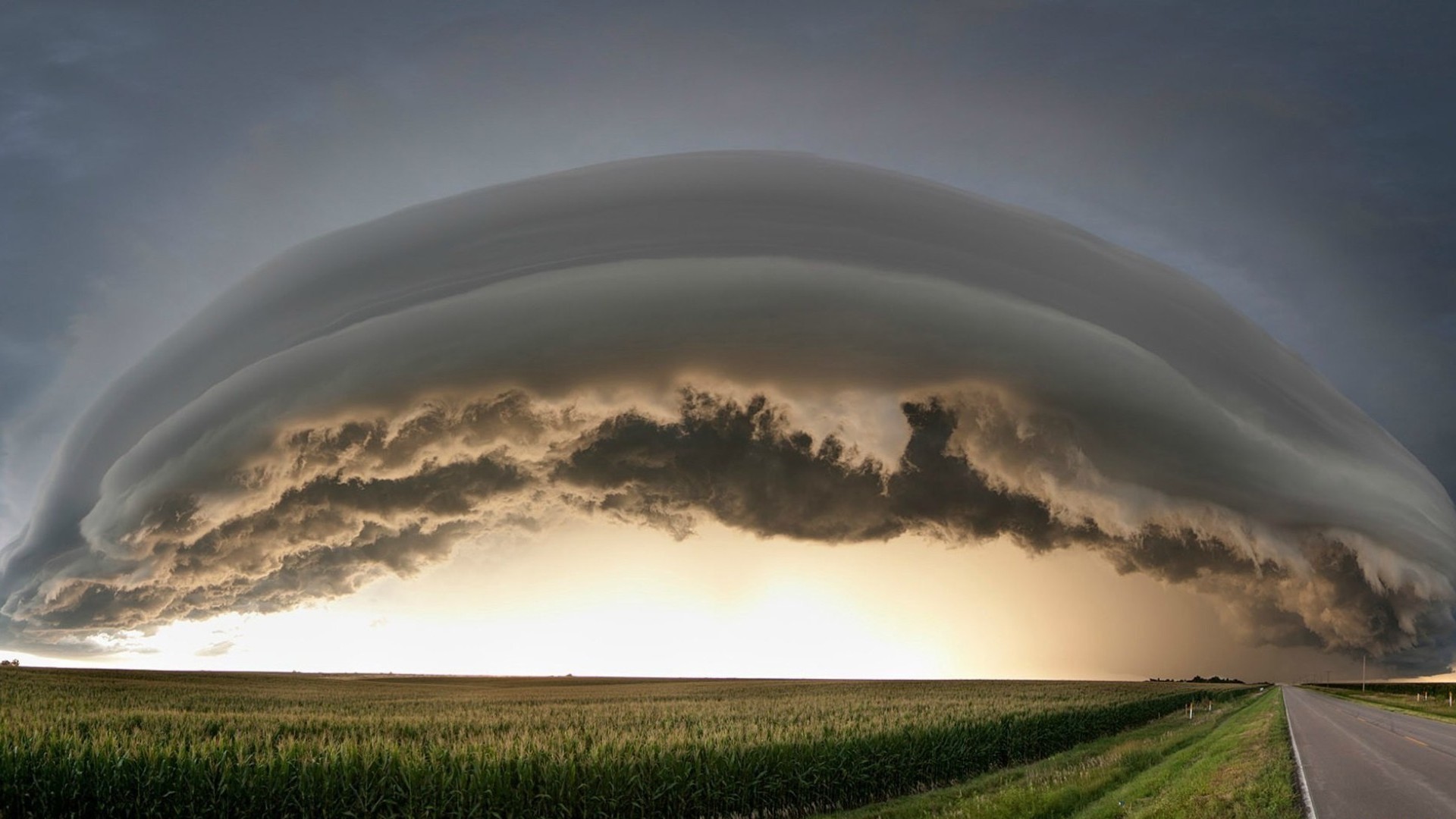 Download Field Cloud Nature Storm HD Wallpaper