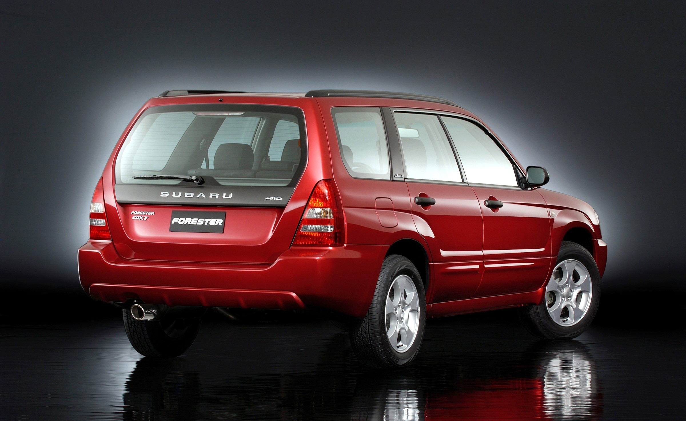 Download Red Jeep Subaru Vehicle Subaru Forester HD Wallpaper