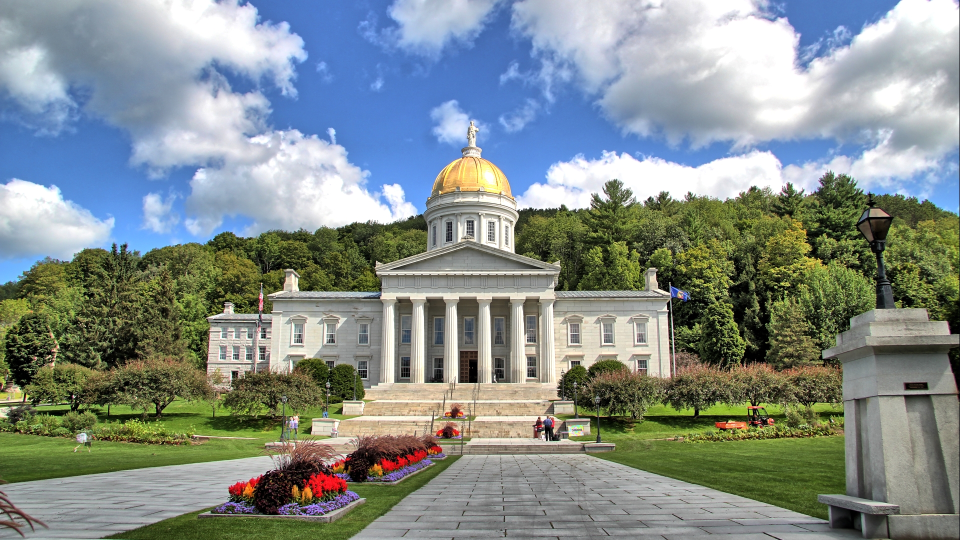 Download Man Made Vermont State House HD Wallpaper