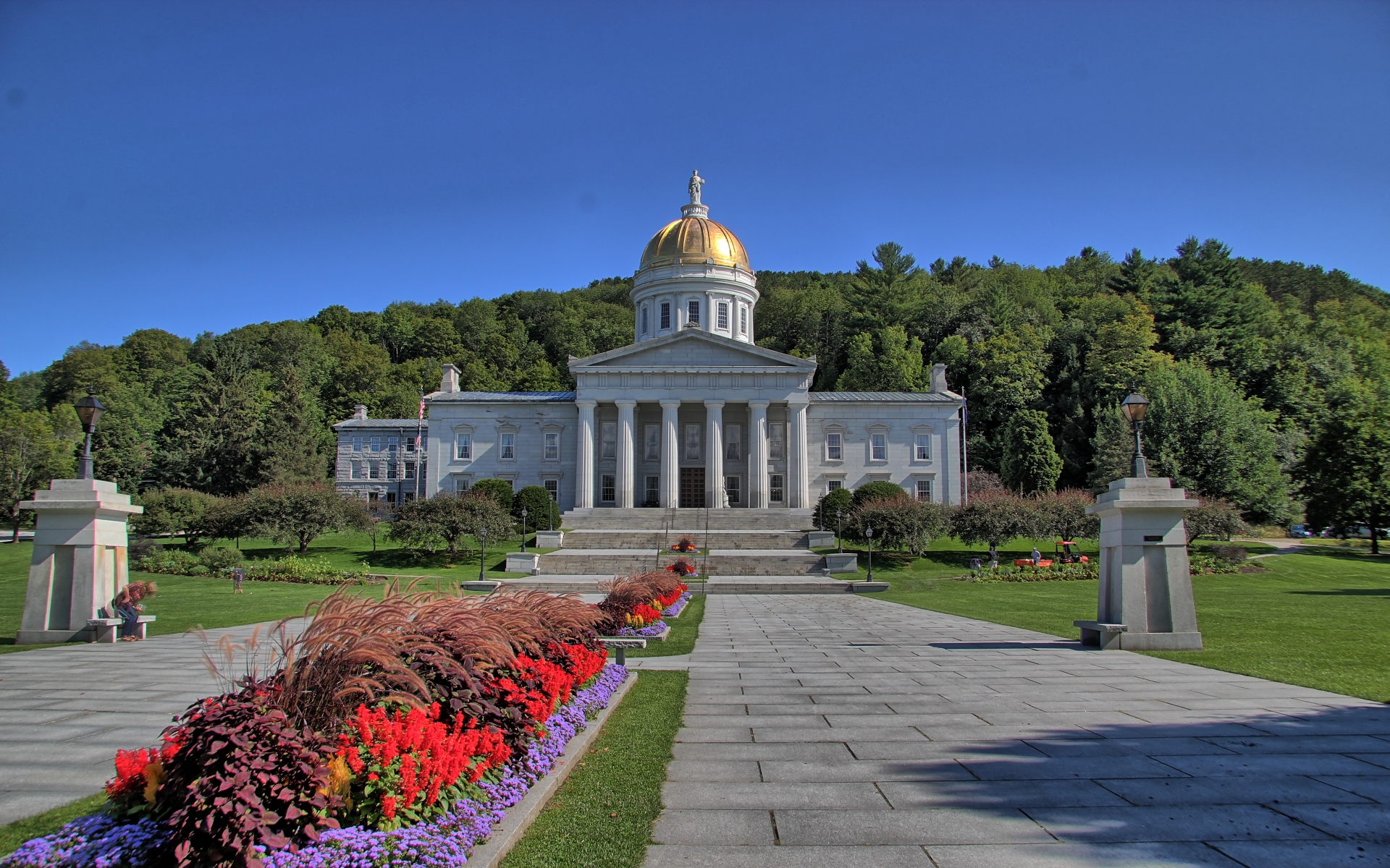 Download Man Made Vermont State House HD Wallpaper