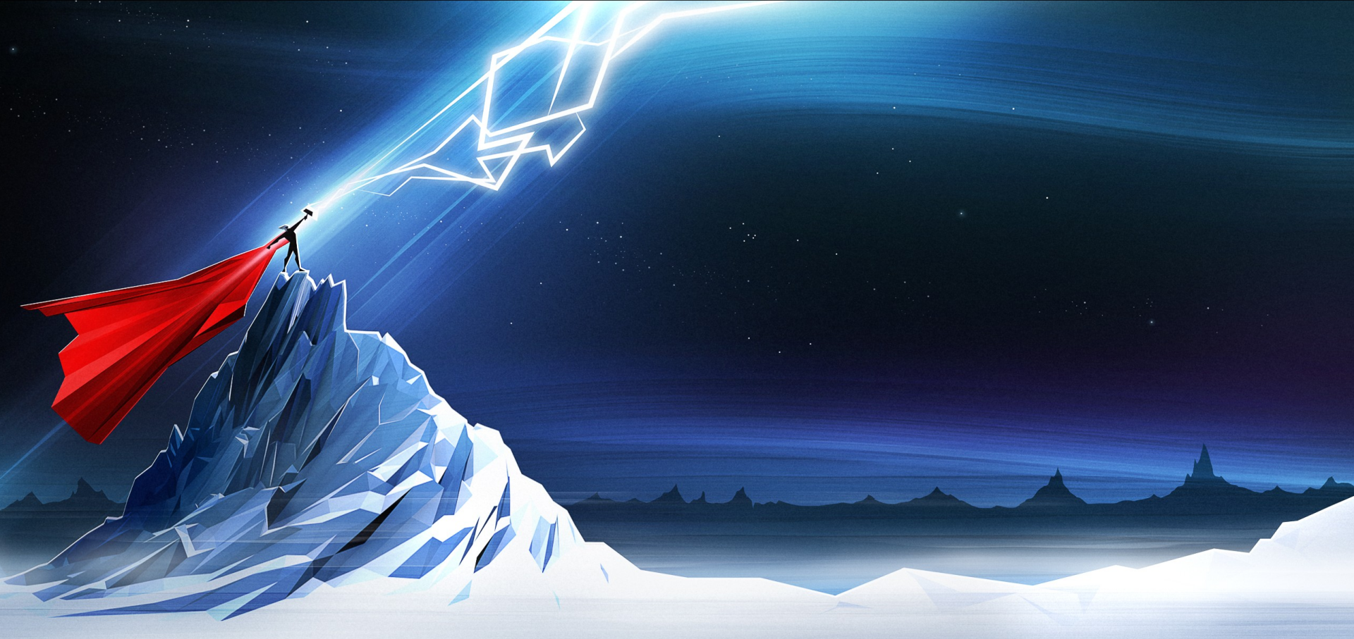 Thor's Thunder on Frostpeak — Comic HD Wallpaper | 2554x1206 ...