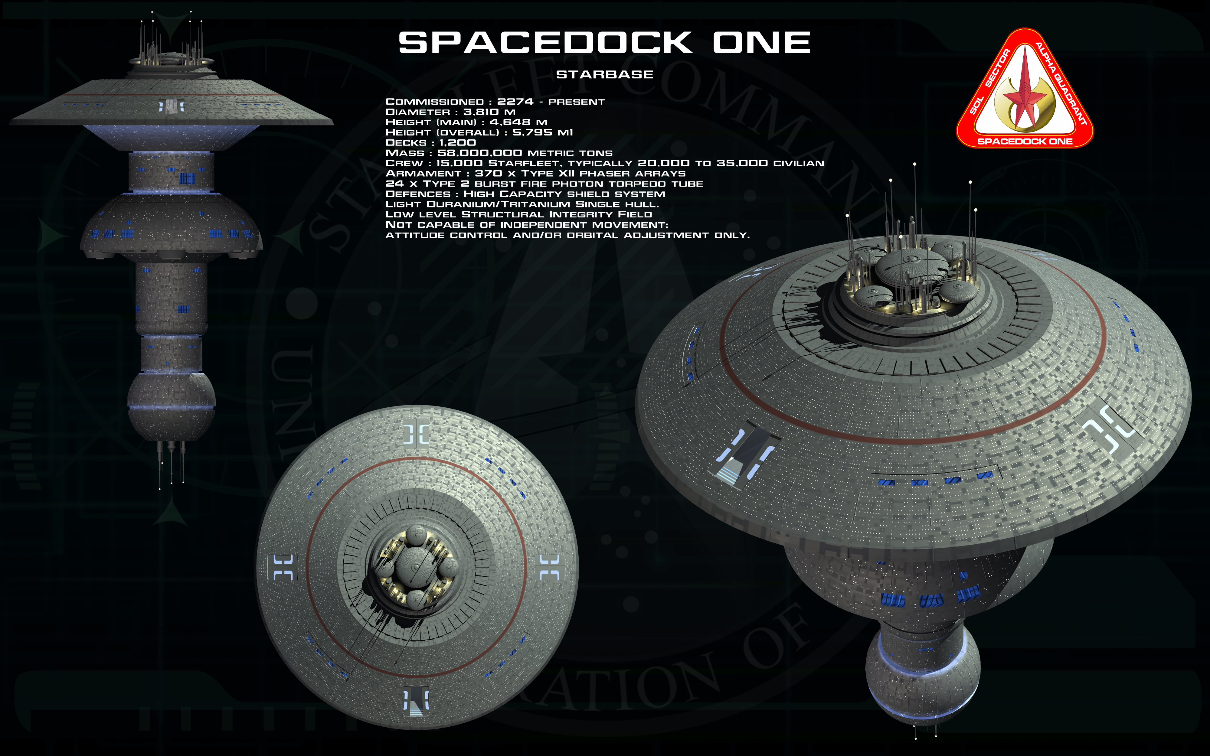Spacedock One: 4K Ultra HD Star Trek Sci-Fi Wallpaper