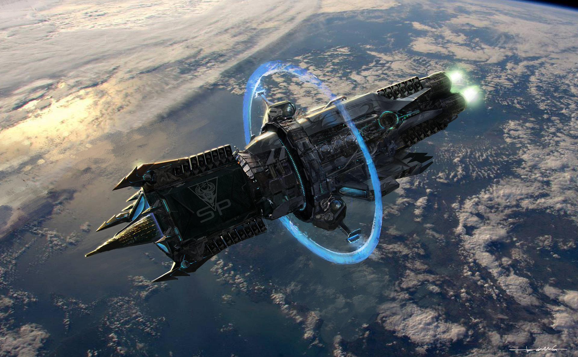 Spaceship HD Wallpaper