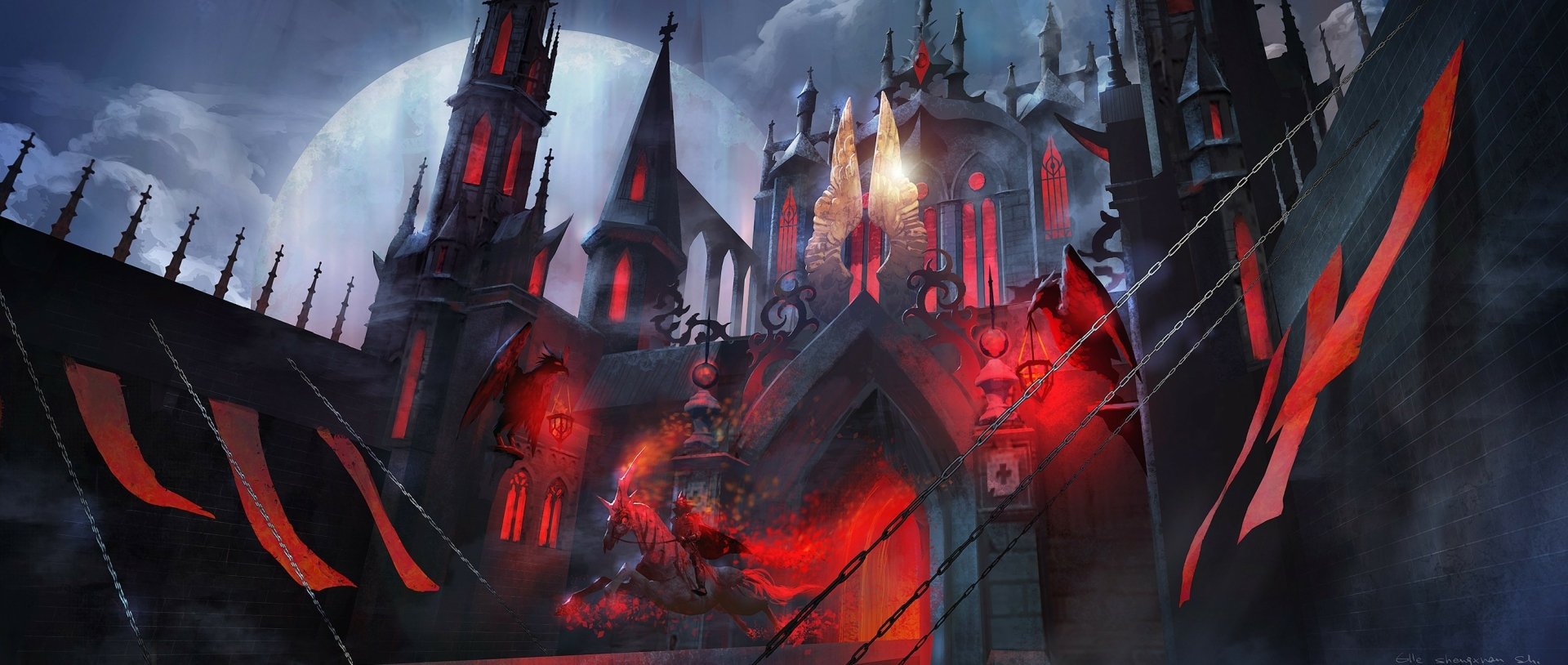 Pixiv Fantasia: Enchanted Anime Castle HD Wallpaper