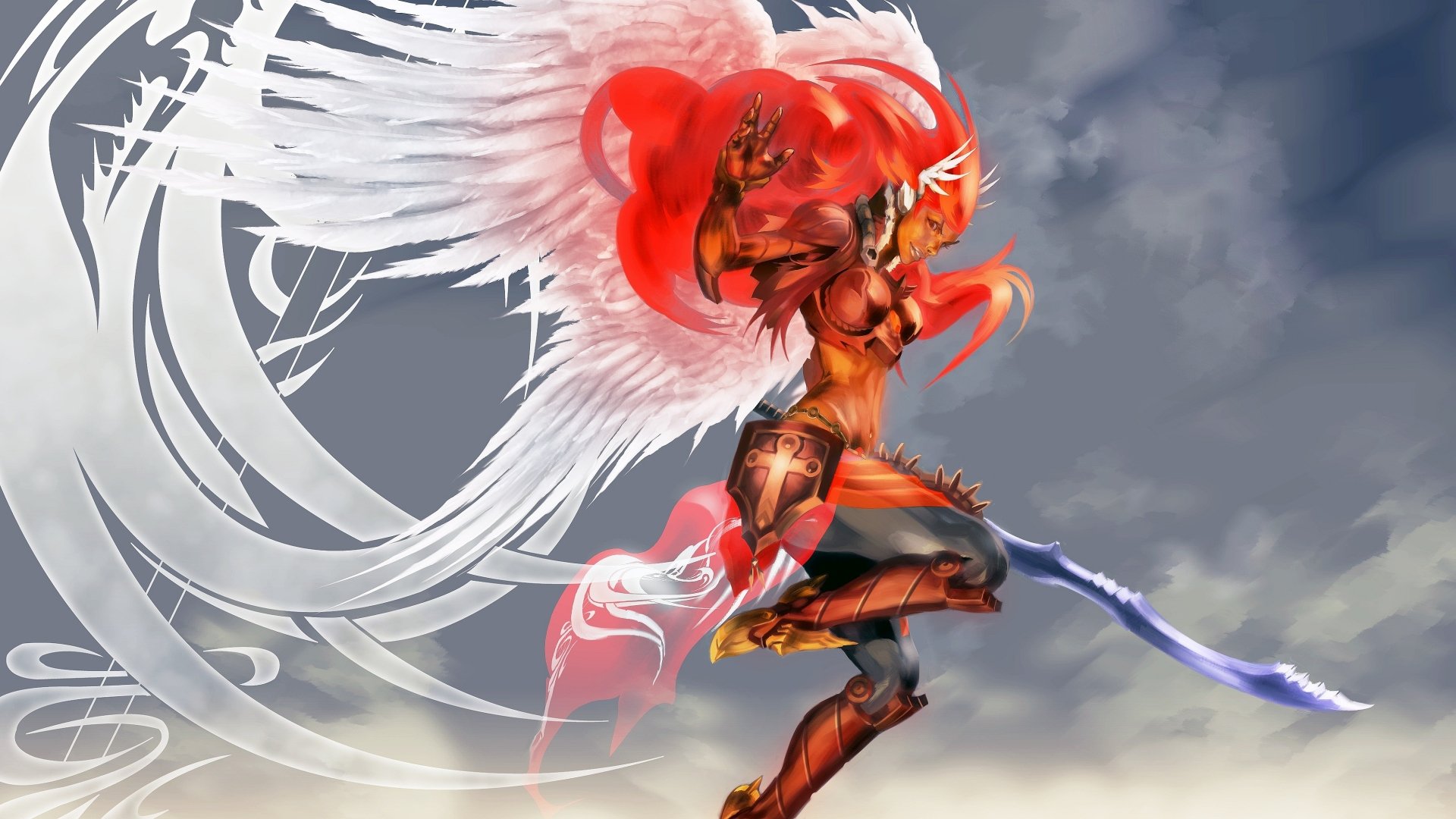 4K Ultra HD Fantasy Angel Warrior Soaring by Larry D Warren Jr.