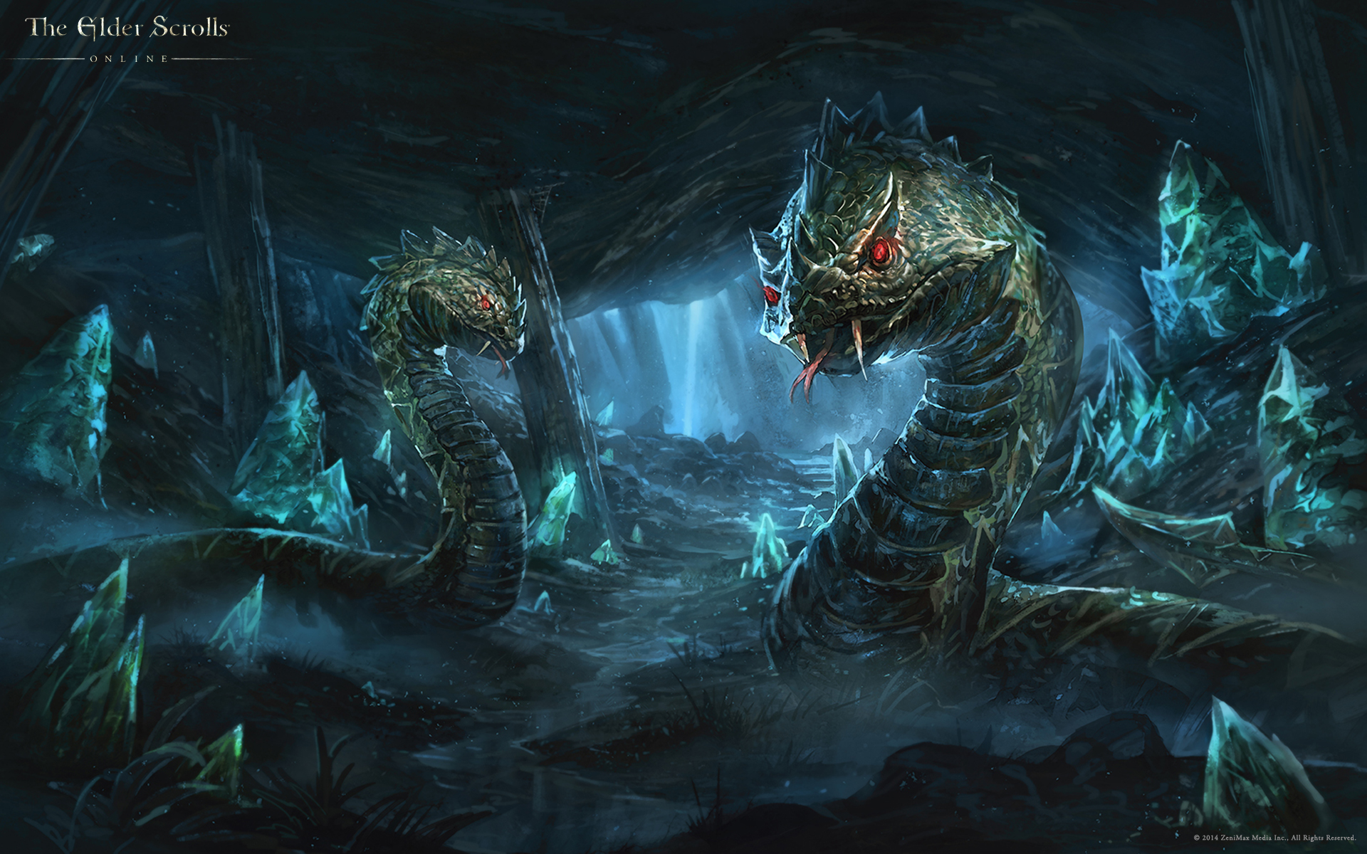 Elder Scrolls Online: Epic HD Dragon Cavern Wallpaper