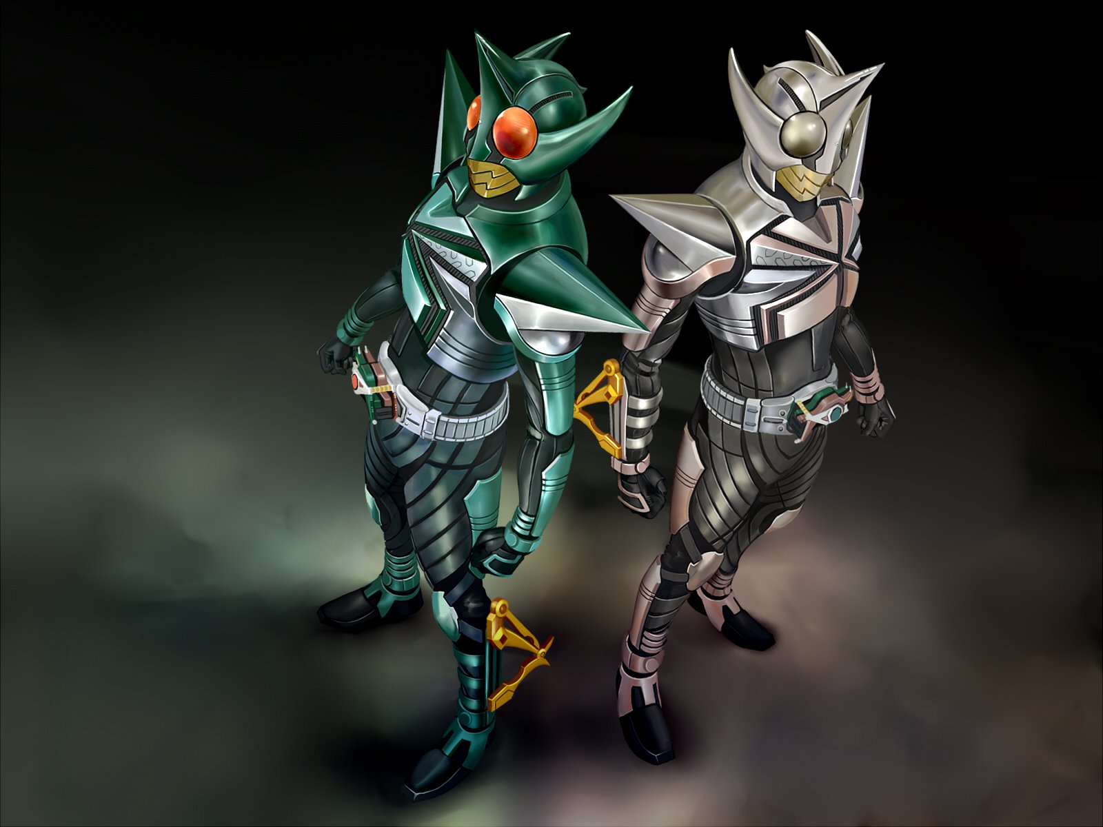 Twin Kamen Riders — Anime HD Wallpaper