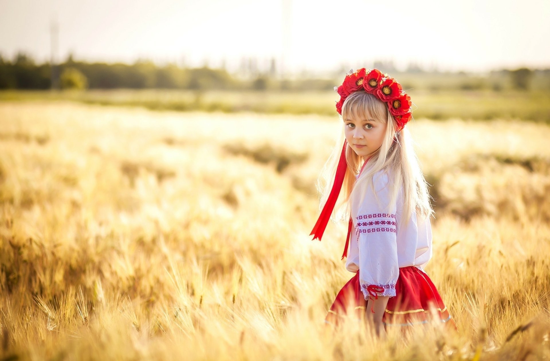 Sunlit Meadow Muse — HD Child Photography Wallpaper