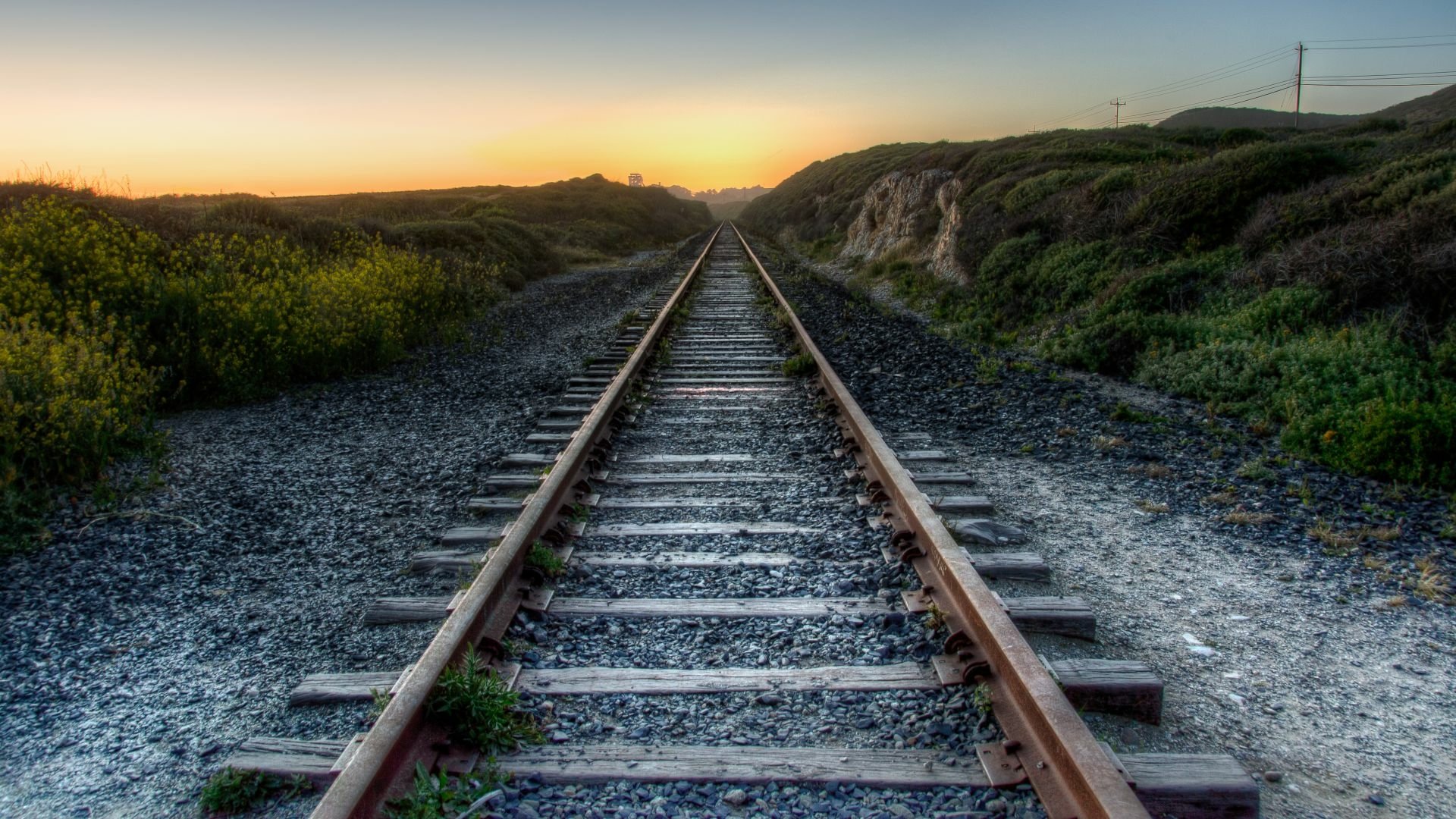 Download Man Made Railroad HD Wallpaper