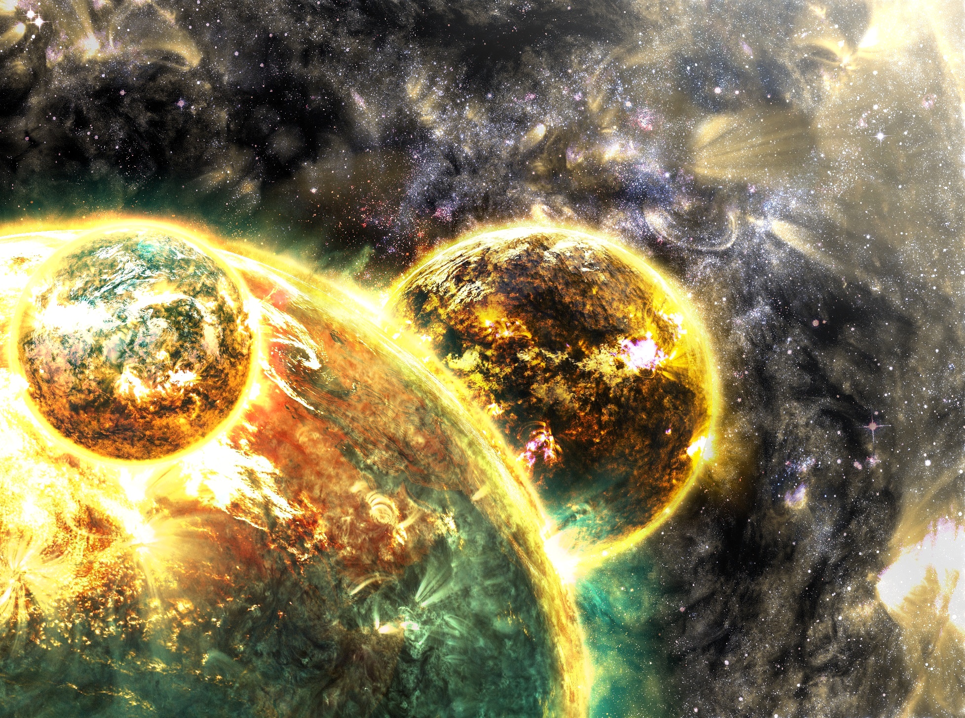 Download Sci Fi Collision HD Wallpaper