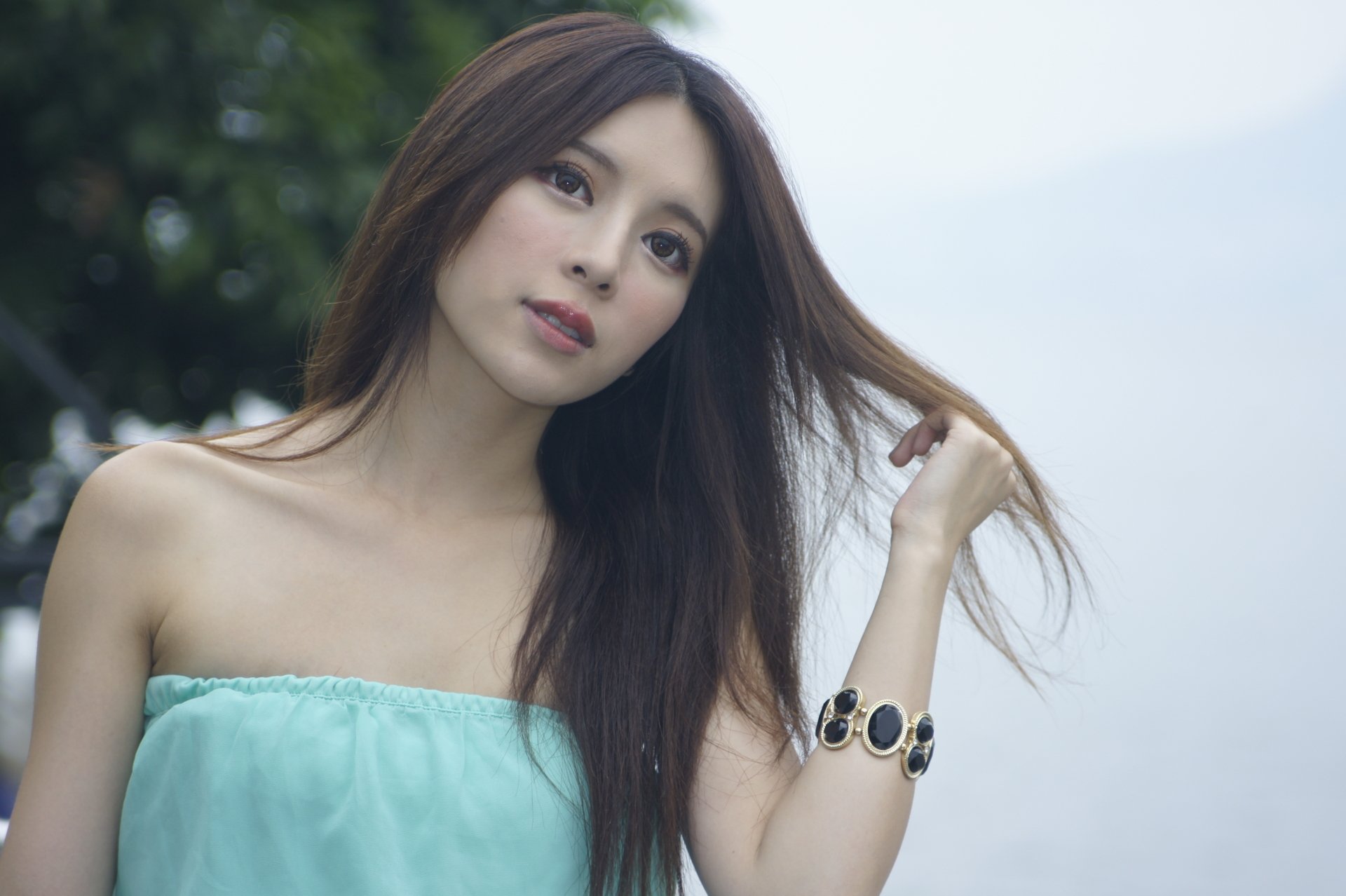 Download Bracelet Portrait Face Taiwanese Asian Model Julie Chang Woman ...
