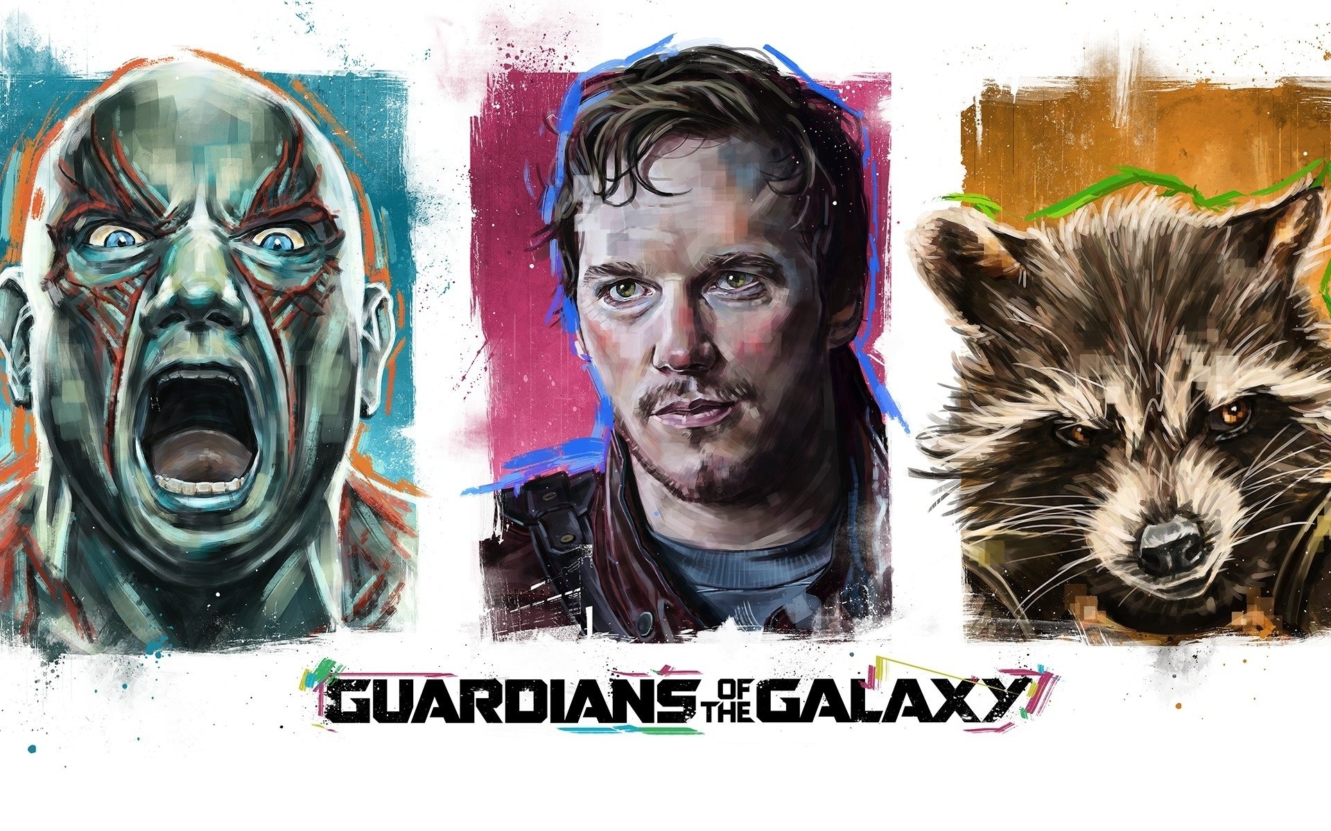 Guardians of the Galaxy HD Wallpaper: Peter Quill, Drax & Rocket ...