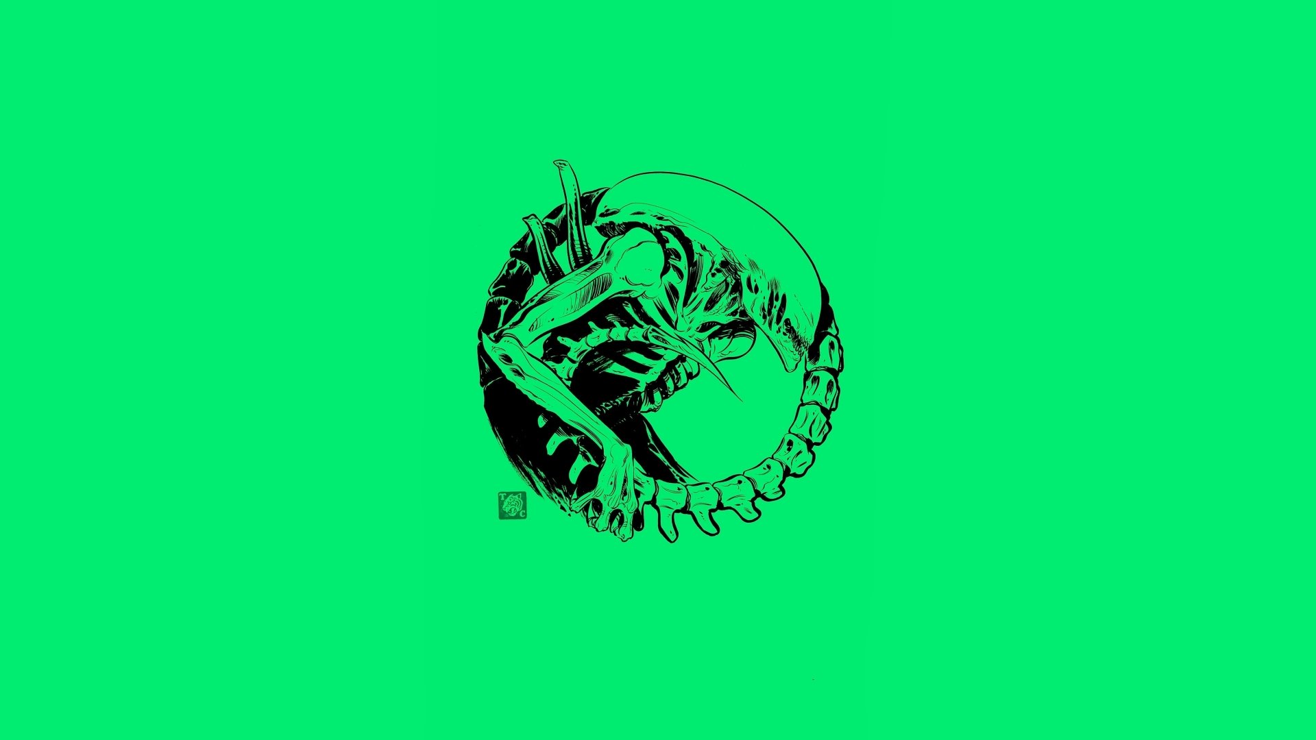 Xenomorph Ouroboros — 2K Quad HD Movie Wallpaper | 3450x1941 ...