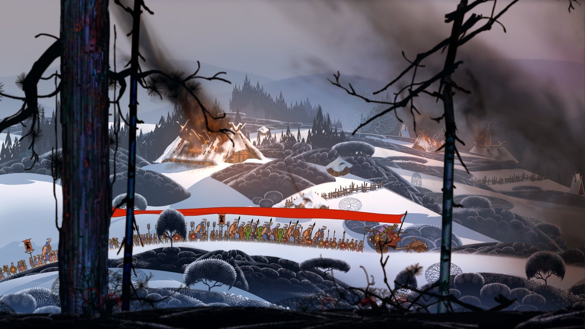 The Banner Saga HD Wallpaper – Epic Video Game Scene