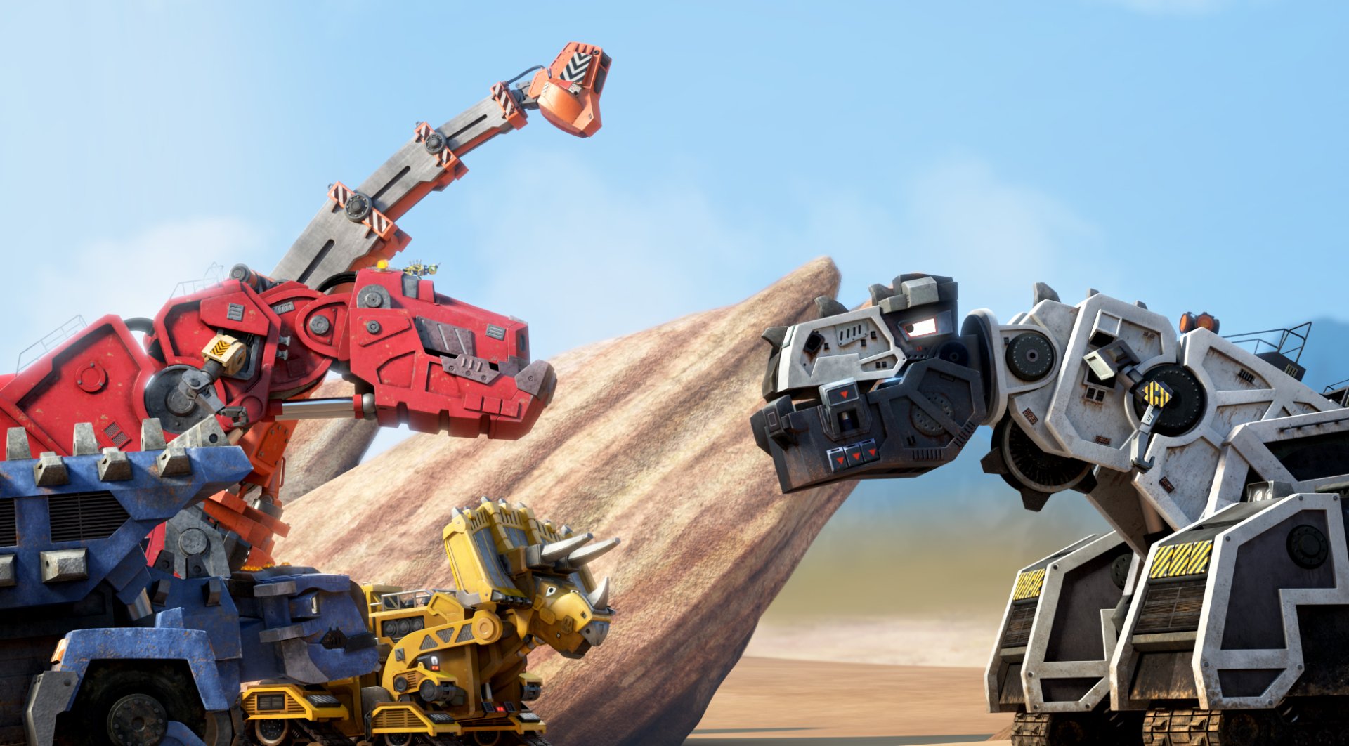 Dinotrux HD Wallpaper - Epic Dinosaur-Machine Action Scene