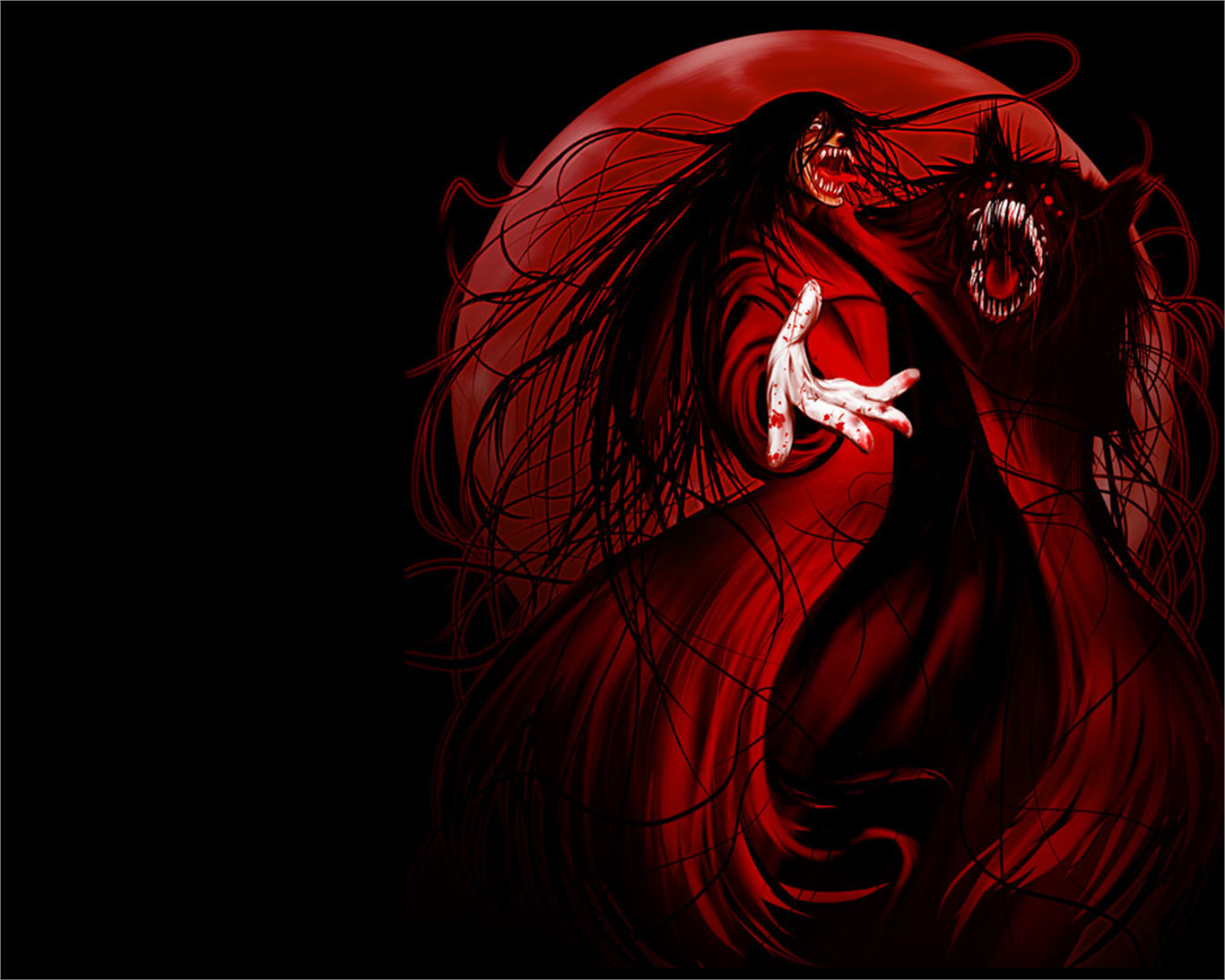 Hellsing Anime HD Wallpaper: Dark Power Unleashed