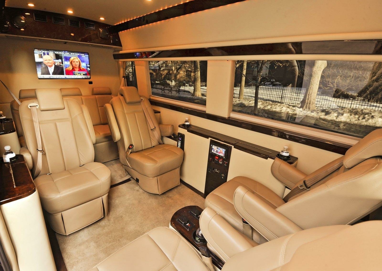Mercedes‑Benz Sprinter Luxury Cabin — HD Van Interior Wallpaper