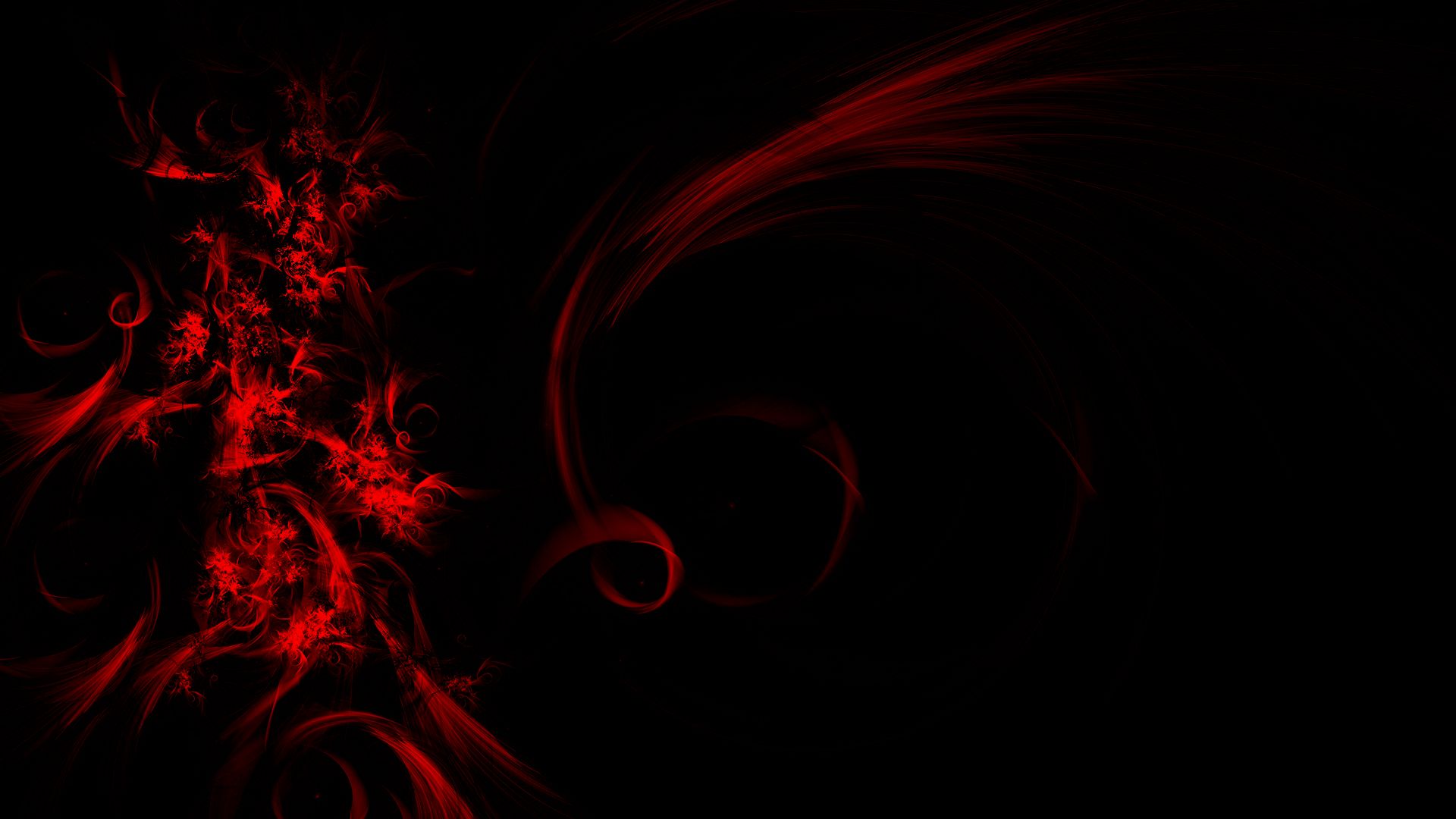 Fiery Abstract: HD Red Swirls Wallpaper