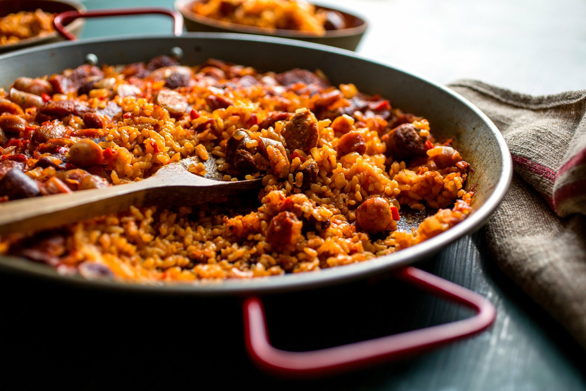 Vibrant Paella Feast: HD Culinary Delight