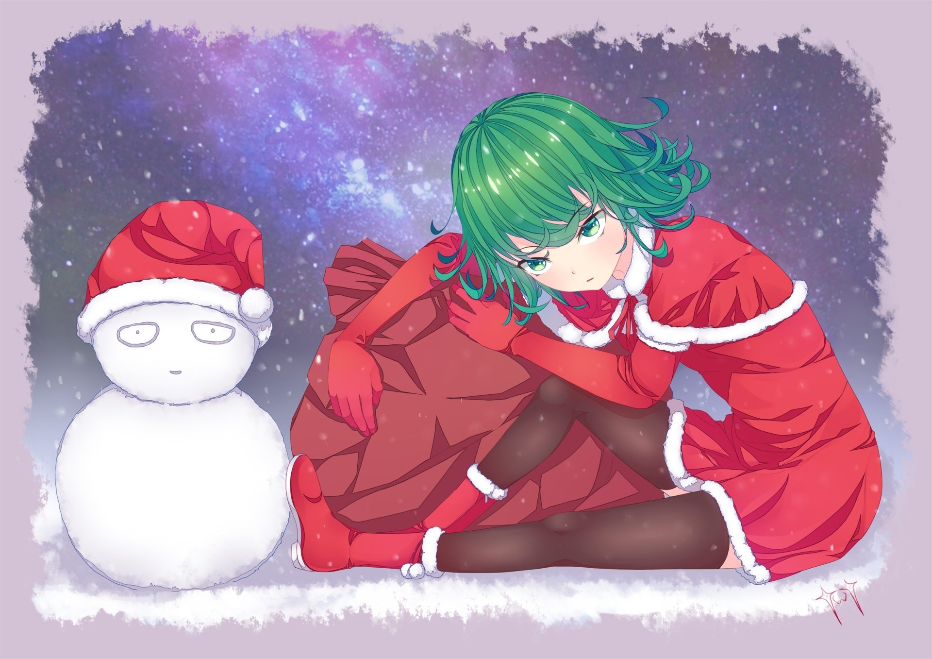 Tatsumaki HD Wallpaper: Festive Vibes from One-Punch Man by 道外道
