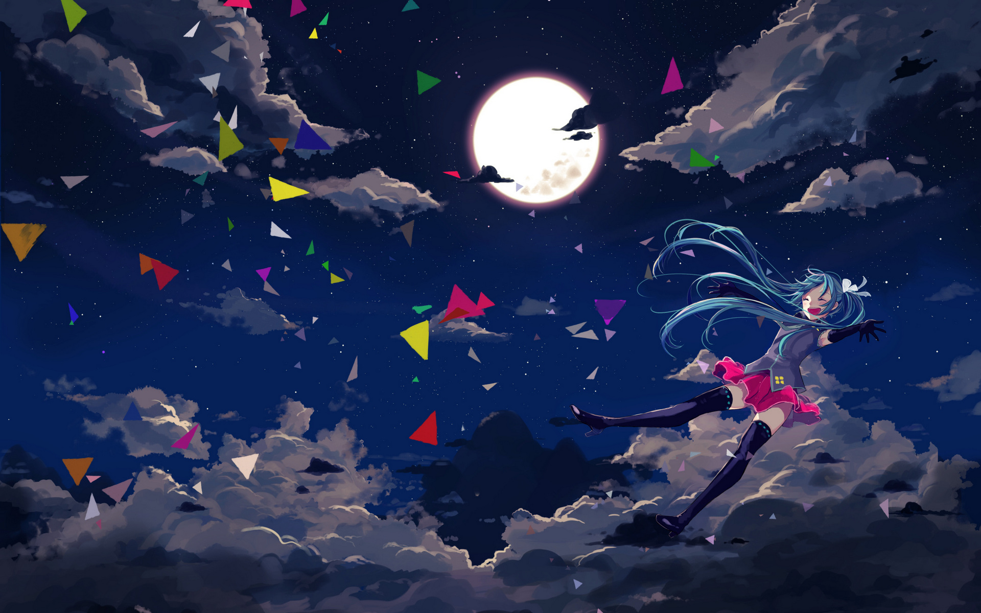 Cloudy Night Dreams Hatsune Miku Hd Wallpaper
