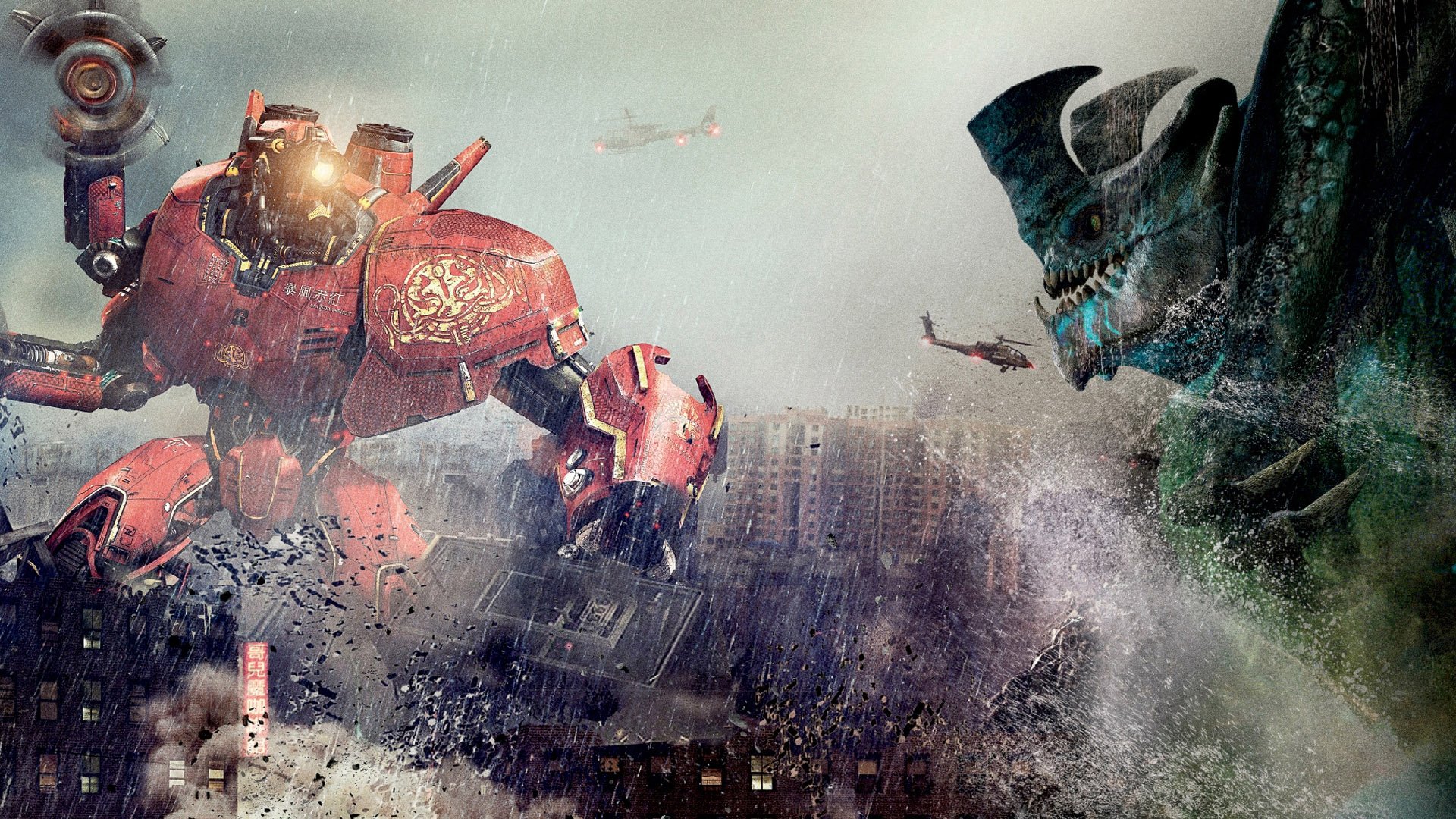 Epic Pacific Rim Battle HD Wallpaper: Mecha vs Kaiju Clash