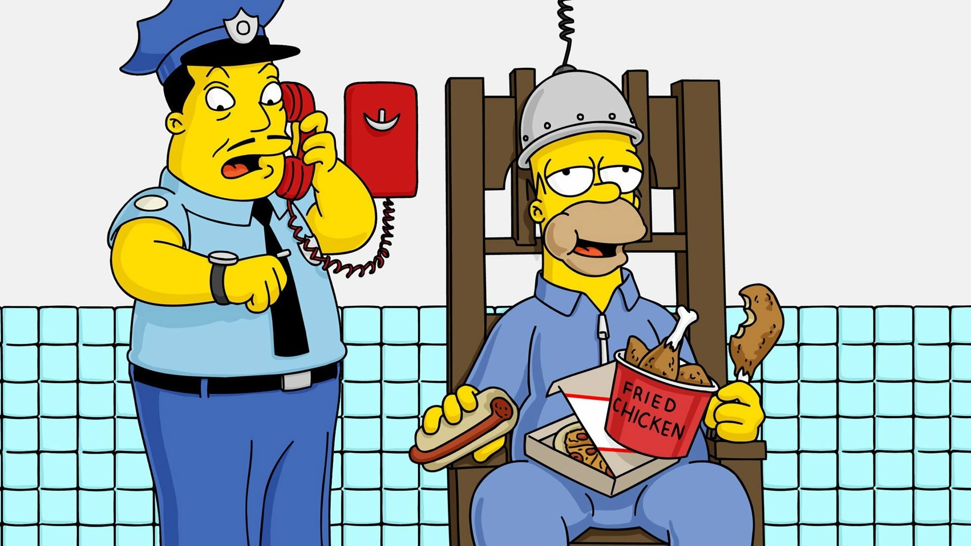 Download Electric Chair Homer Simpson TV Show The Simpsons HD Wallpaper