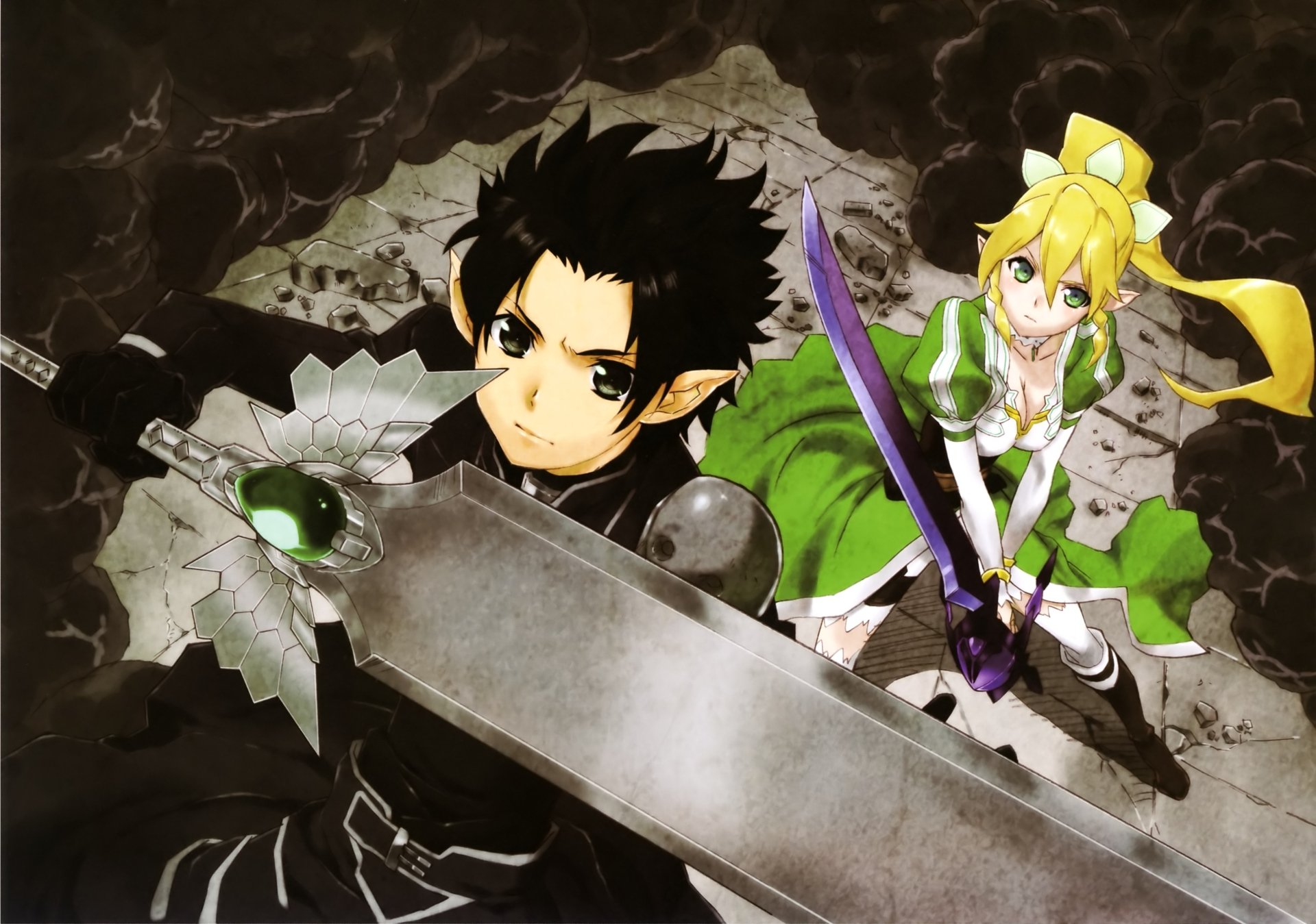 Download Leafa (Sword Art Online) Kirito (Sword Art Online) Anime Sword ...